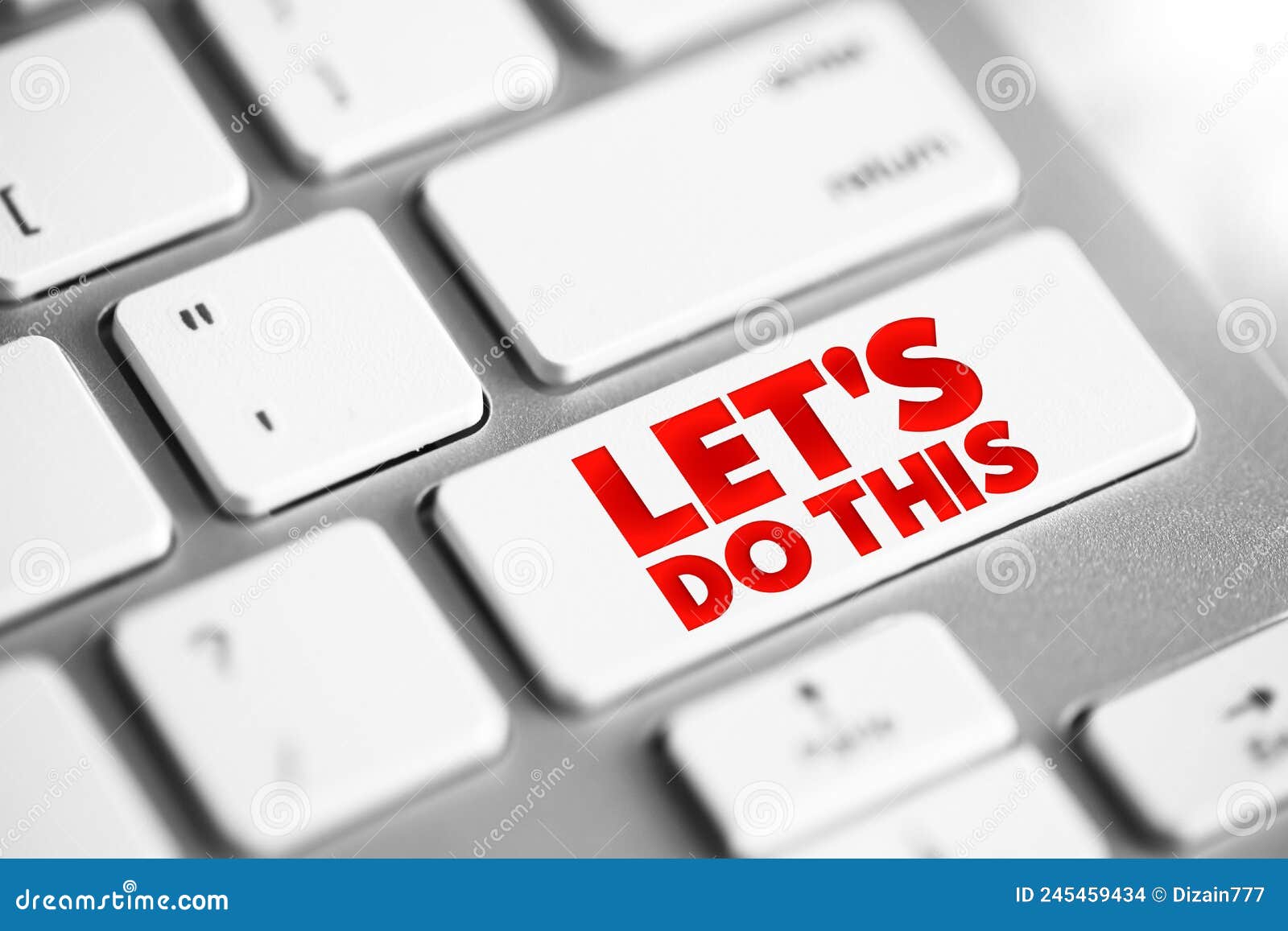 Let`s Do this Text Button on Keyboard, Concept Background Stock ...