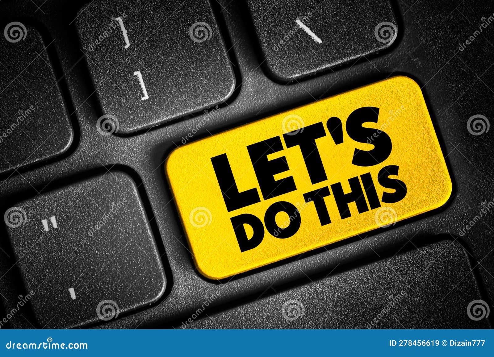 Let S Do this Text Button on Keyboard, Concept Background Stock Image ...