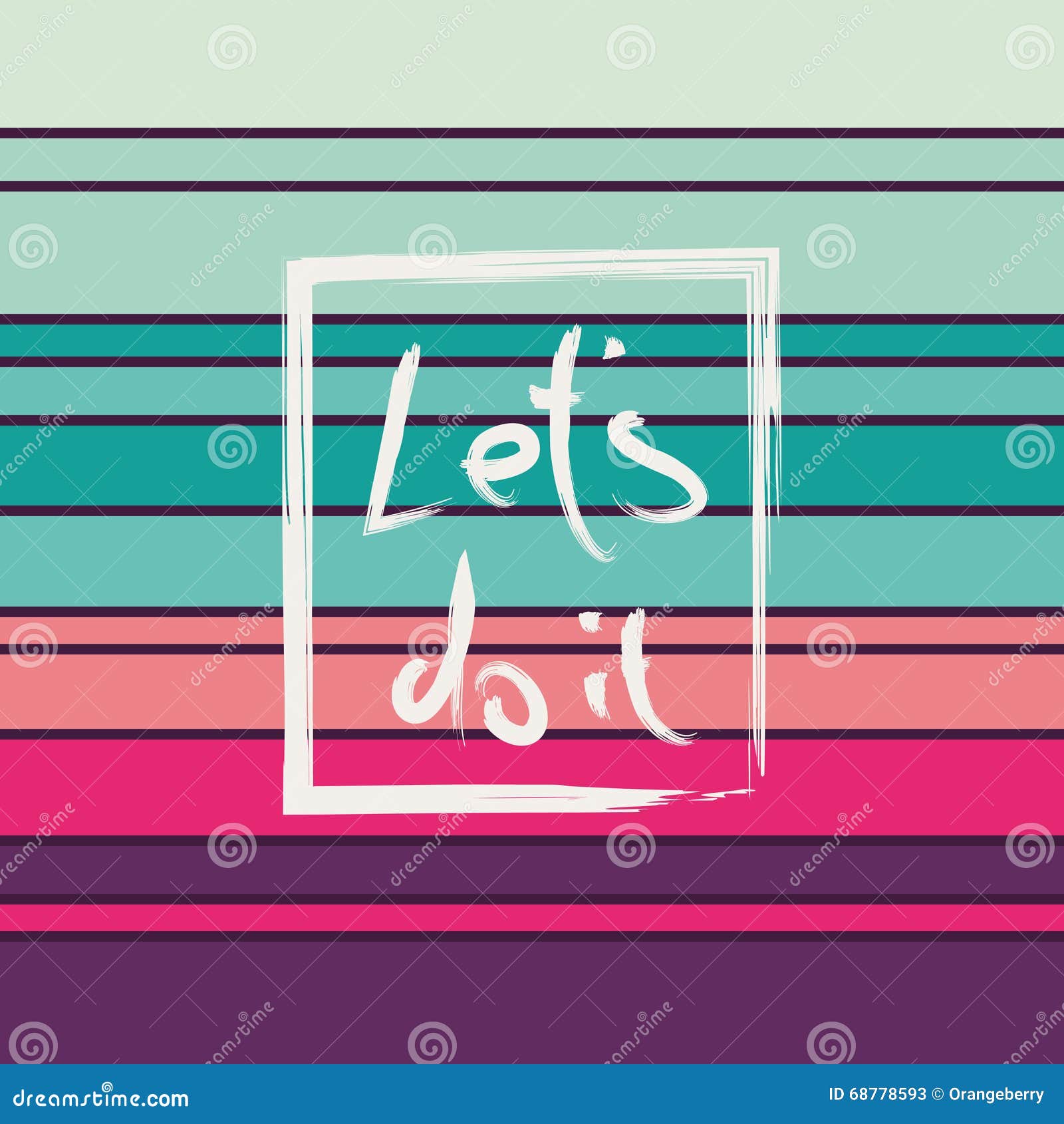 Let s do it stock vector. Illustration of drawing, message - 68778593
