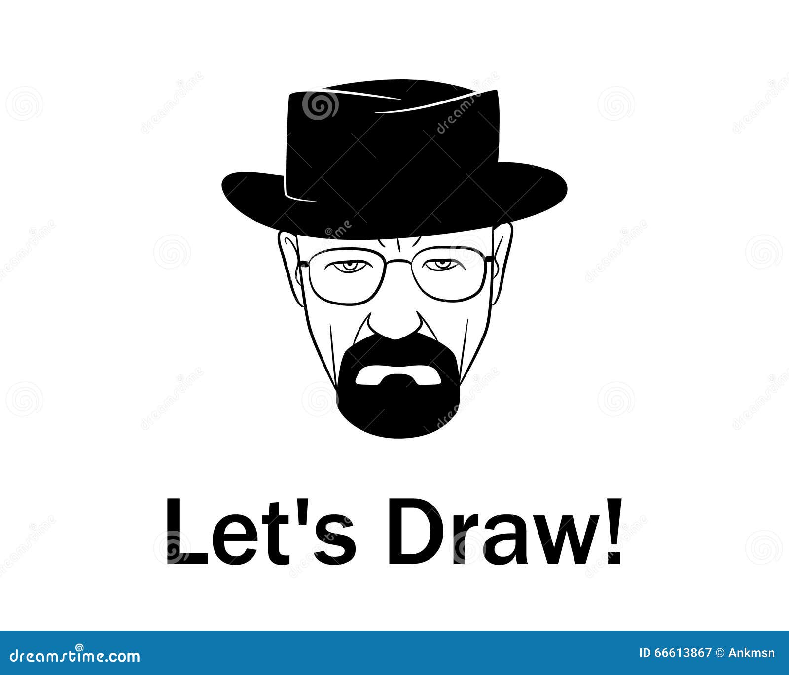 Let S Draw Man in a Hat with Beard Stock Vector - Illustration of face ...