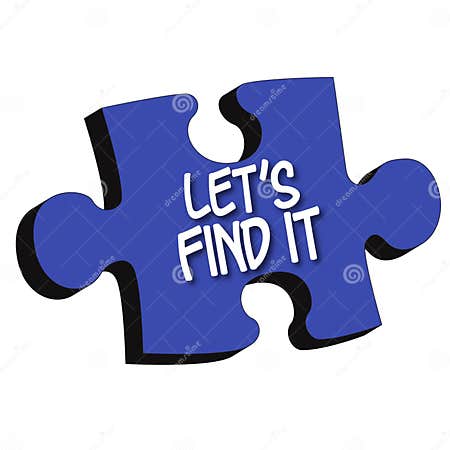 Let S Find it 3D Puzzle Piece Stock Illustration - Illustration of ...