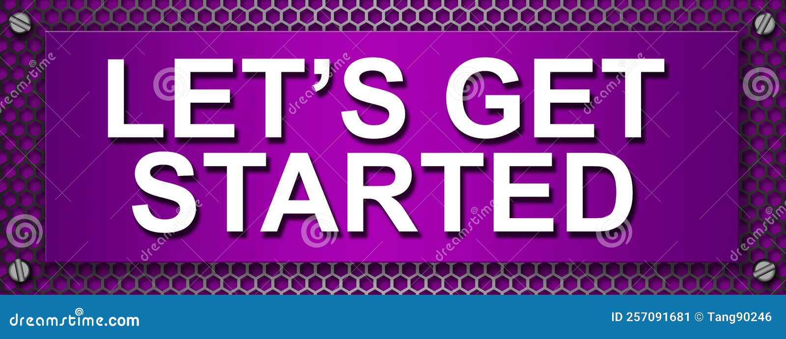 Let`s Get Started Text Quote on a Banner Stock Illustration ...
