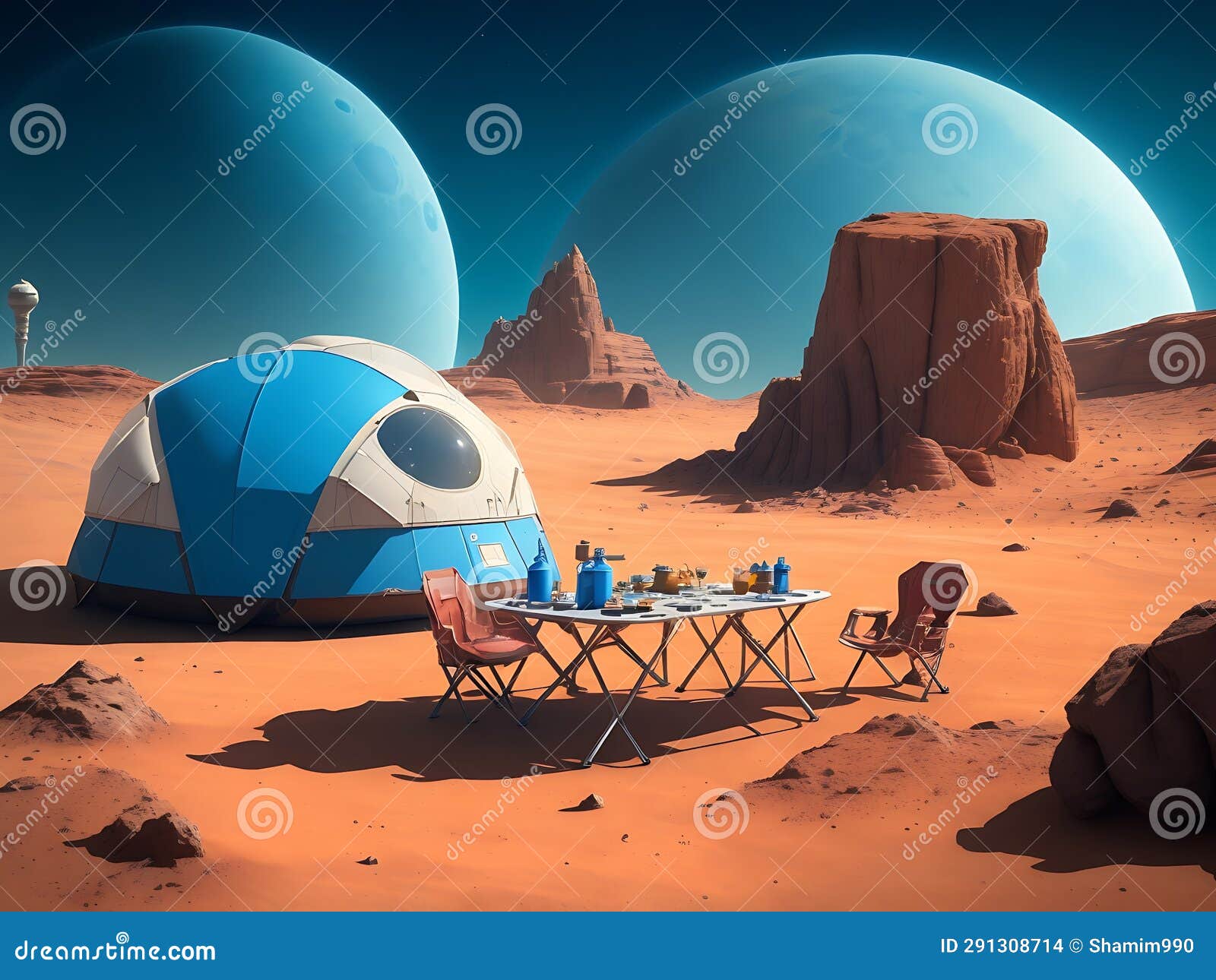 Let S Go for a Picnic To a Distant Planet Stock Illustration ...
