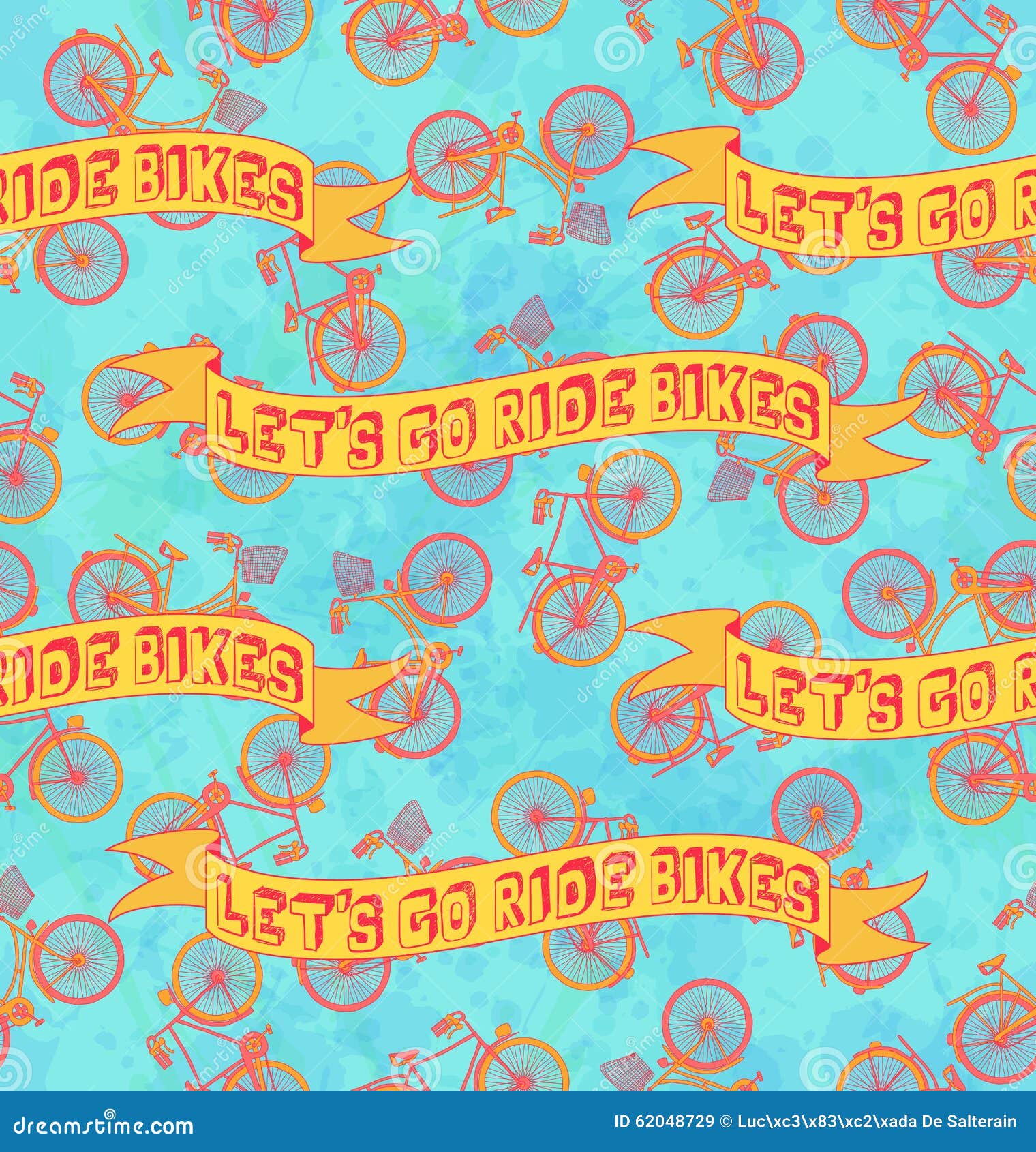 LETÂ´S GO RIDE BIKES stock illustration. Illustration of banner - 62048729