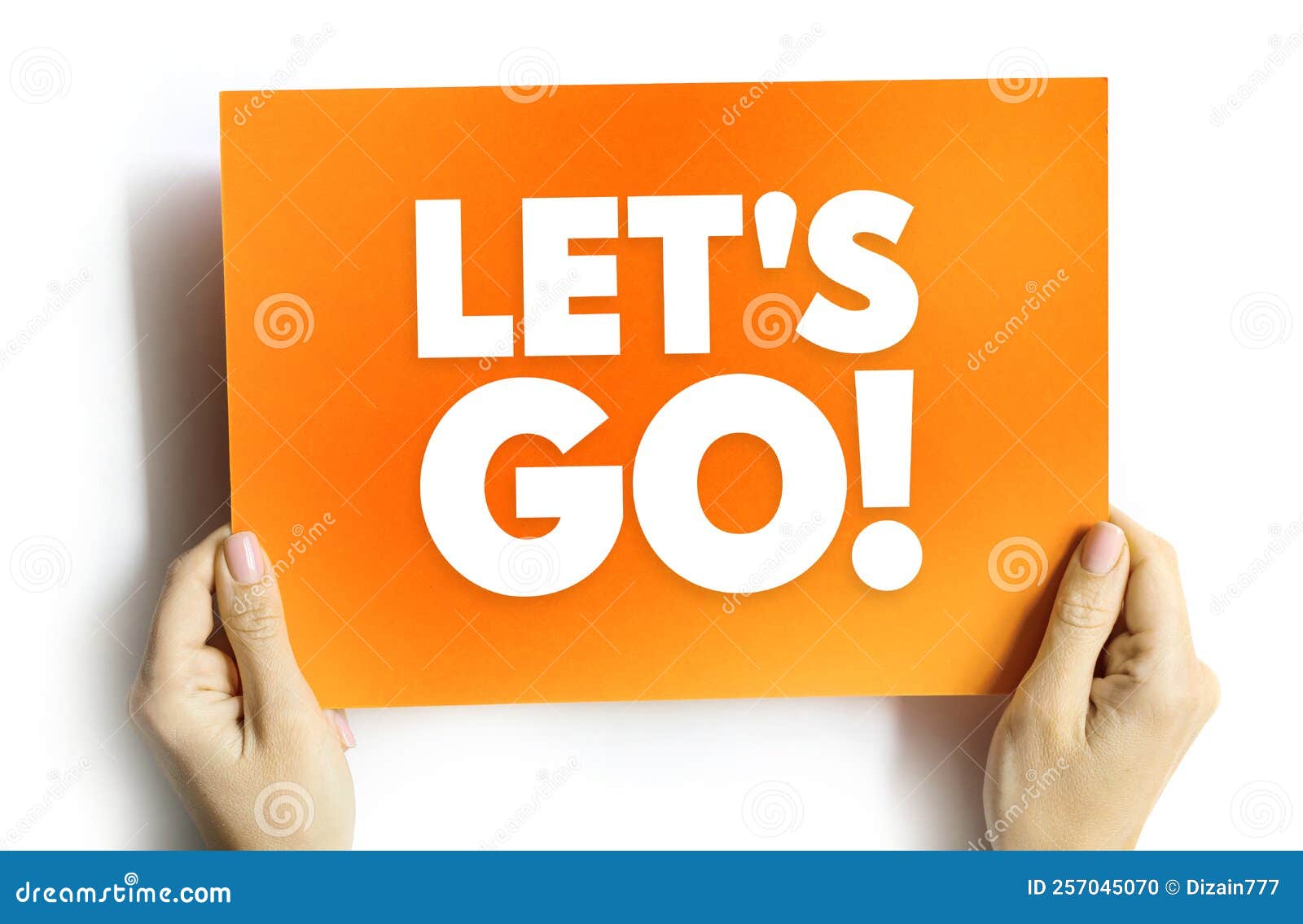 Let`s Go Text Concept on Card for Presentations and Reports Stock Photo ...