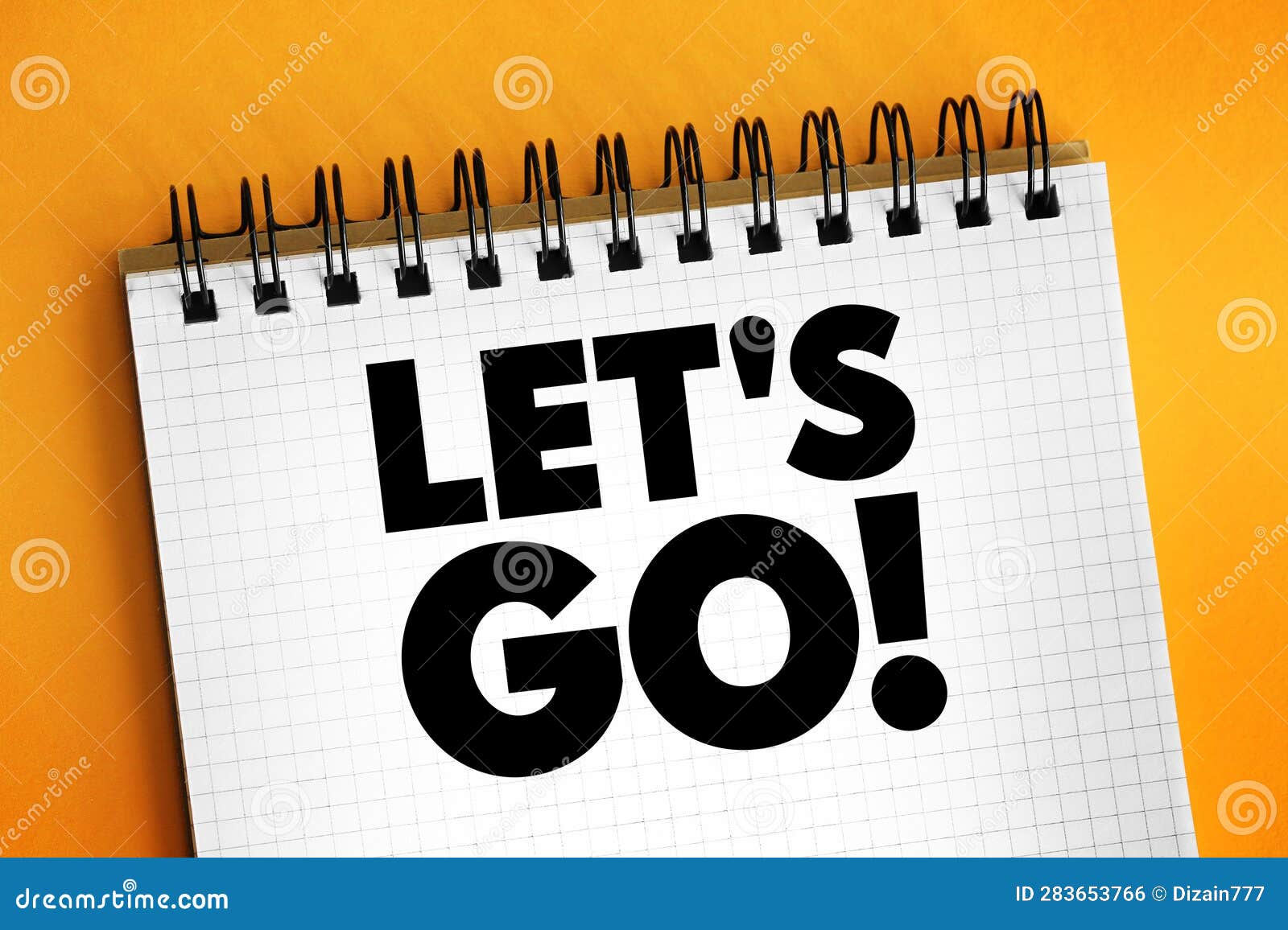 Let S Go Text Concept for Presentations and Reports Stock Photo - Image ...