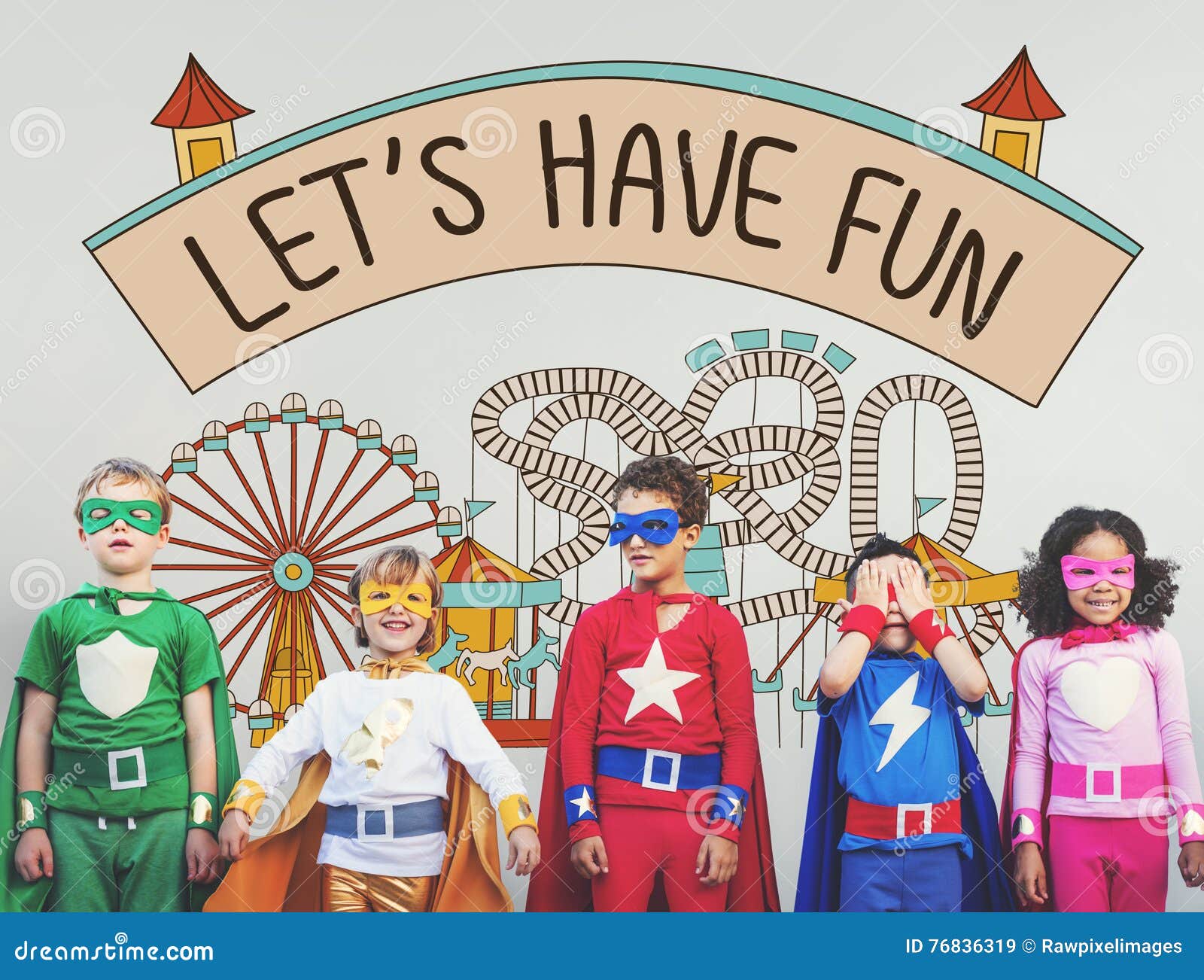 Let S Have Fun Children Kids Graphic Concept Stock Image - Image of ...