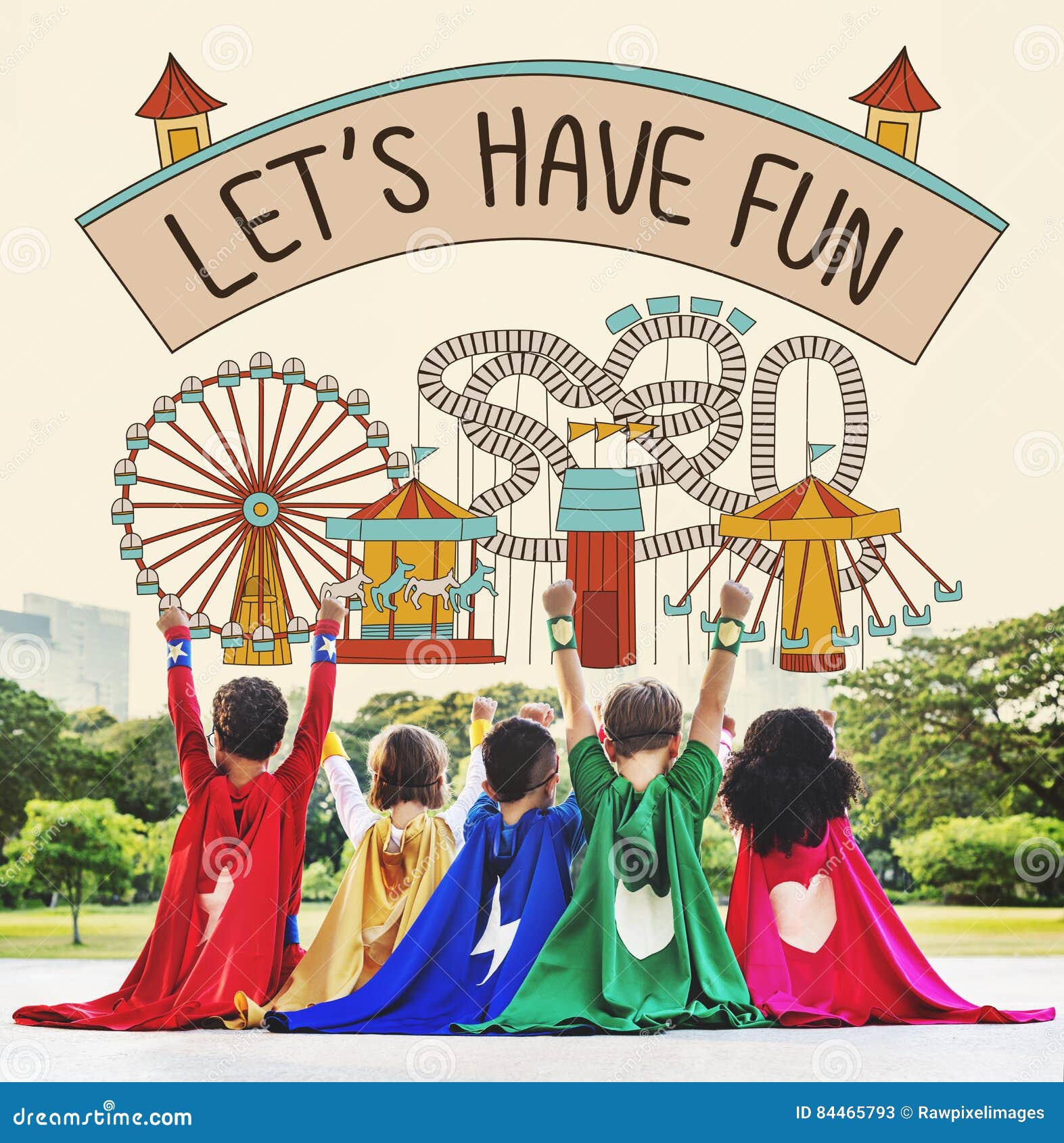 Let`s Have Fun Children Kids Graphic Concept Stock Image - Image of ...