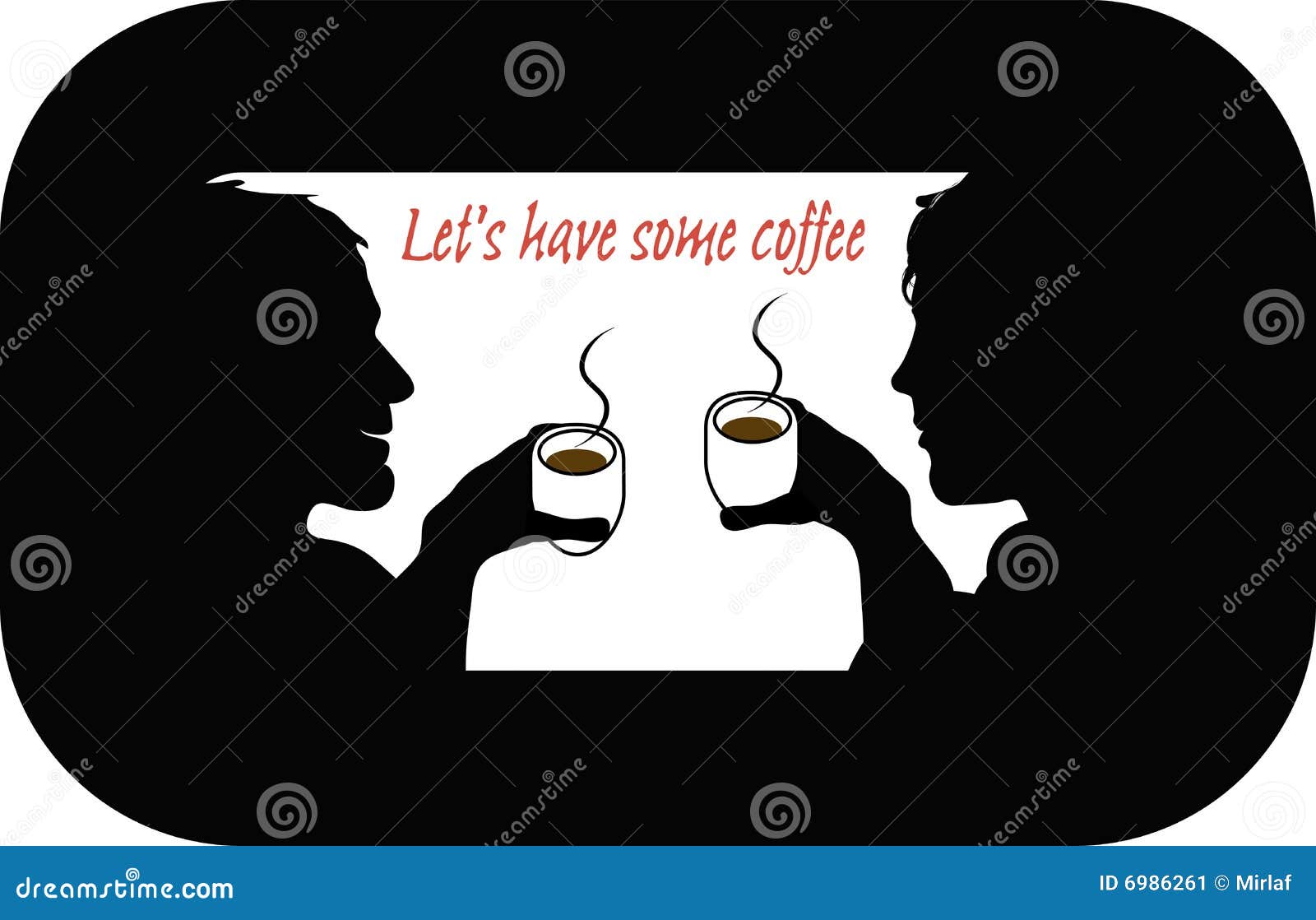 Let s have some coffee stock vector. Illustration of relax - 6986261