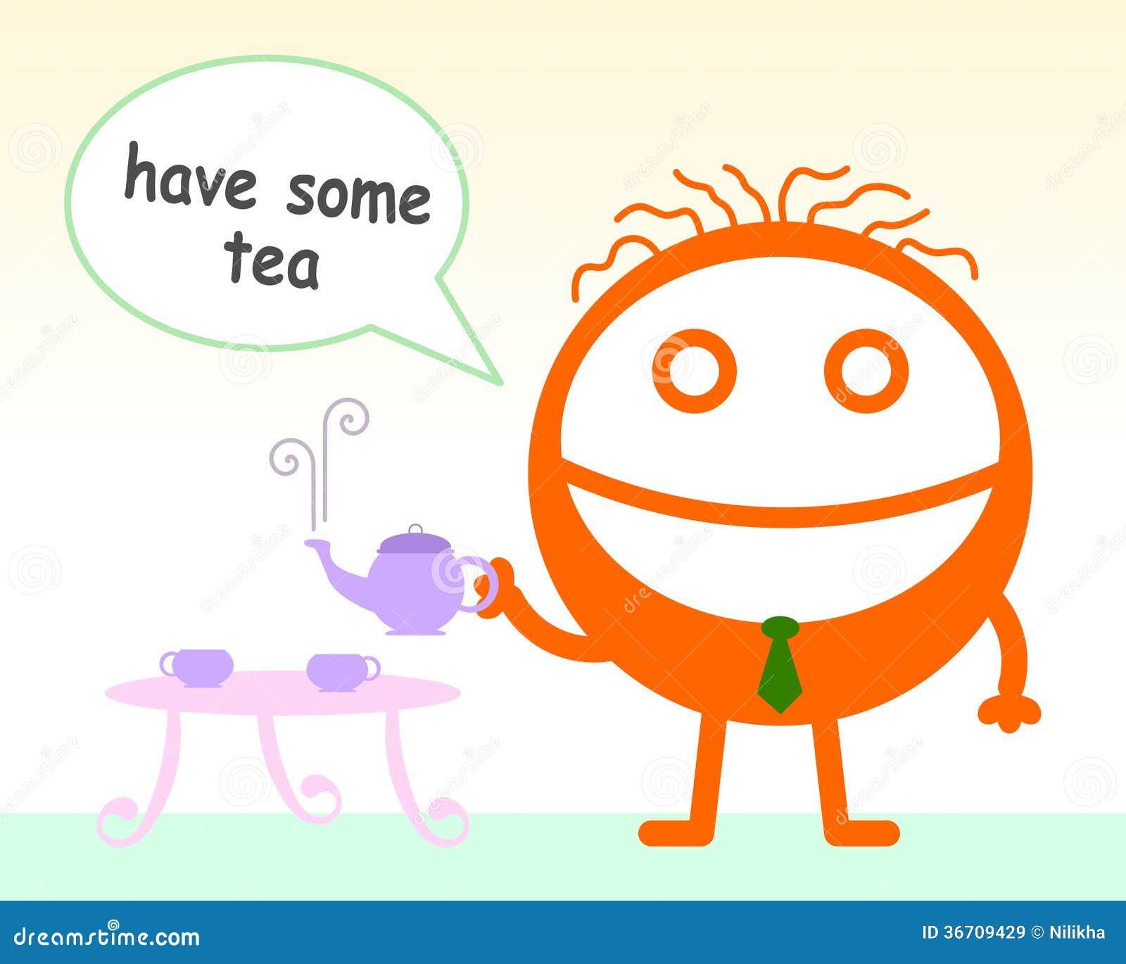 Let s have some tea stock illustration. Illustration of conceptual ...