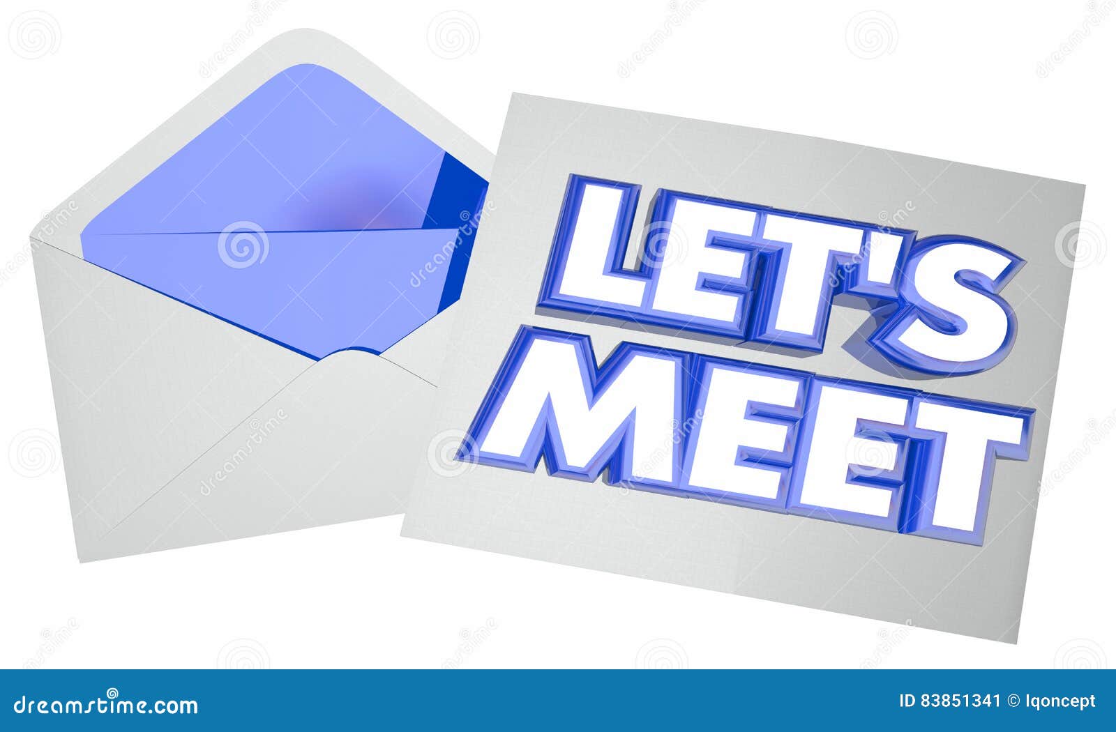 Let`s Meet Invitation Discussion Talk Stock Illustration - Illustration ...