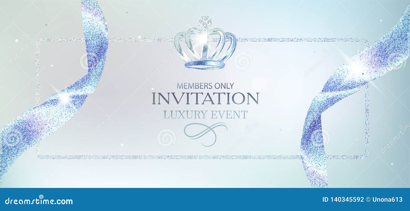 Elegant Invitation Light Blue Card. Stock Vector - Illustration of ...