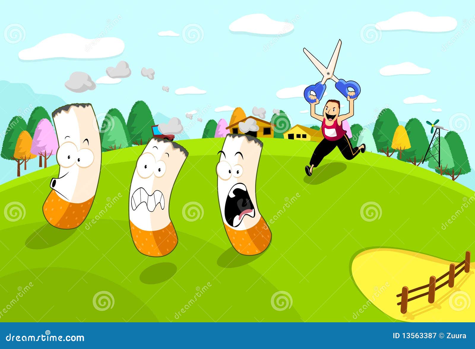 Let s Quit Smoking! stock vector. Illustration of cigarette - 13563387