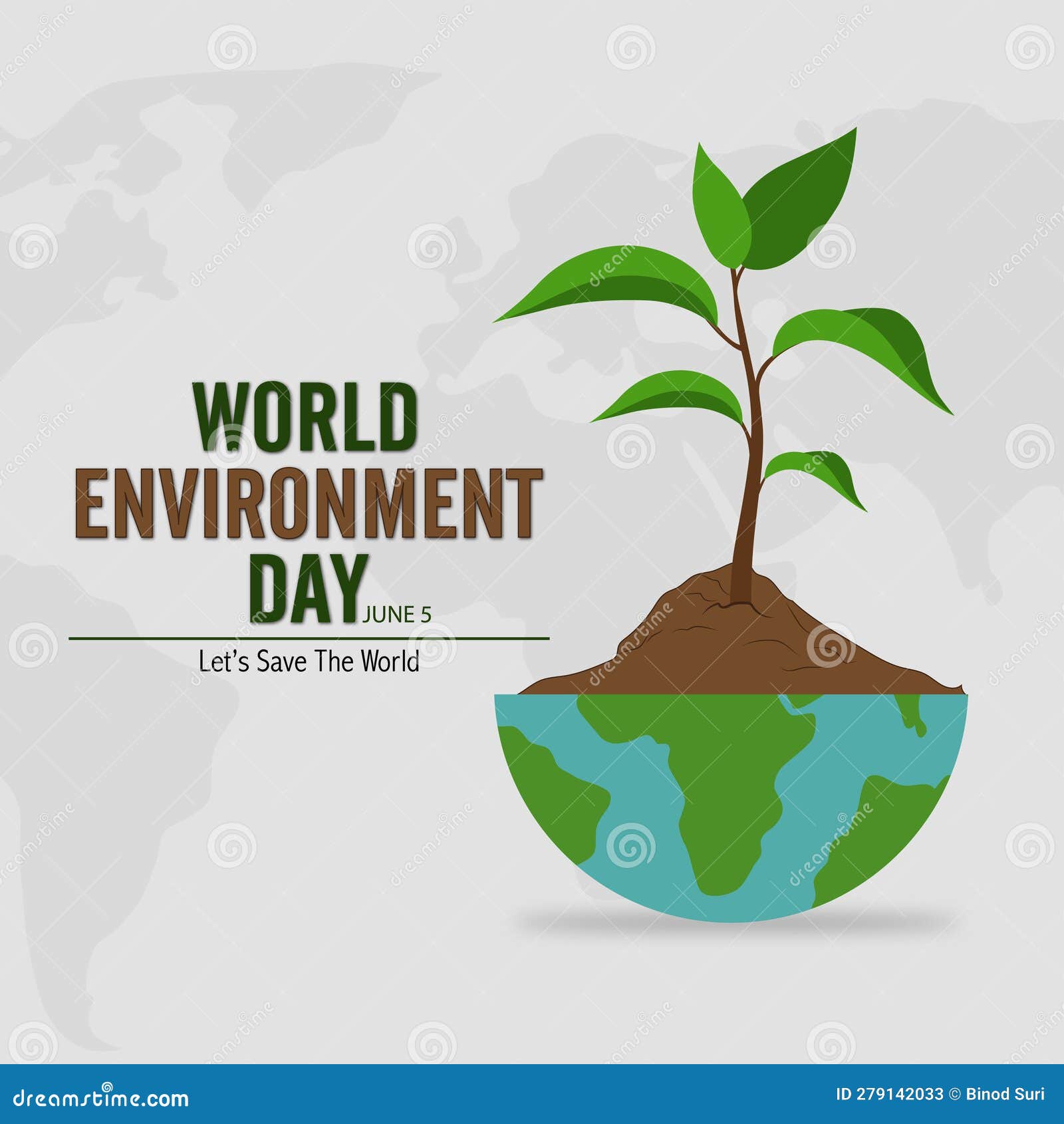 Let S Save the World, World Environment Day. Stock Vector ...