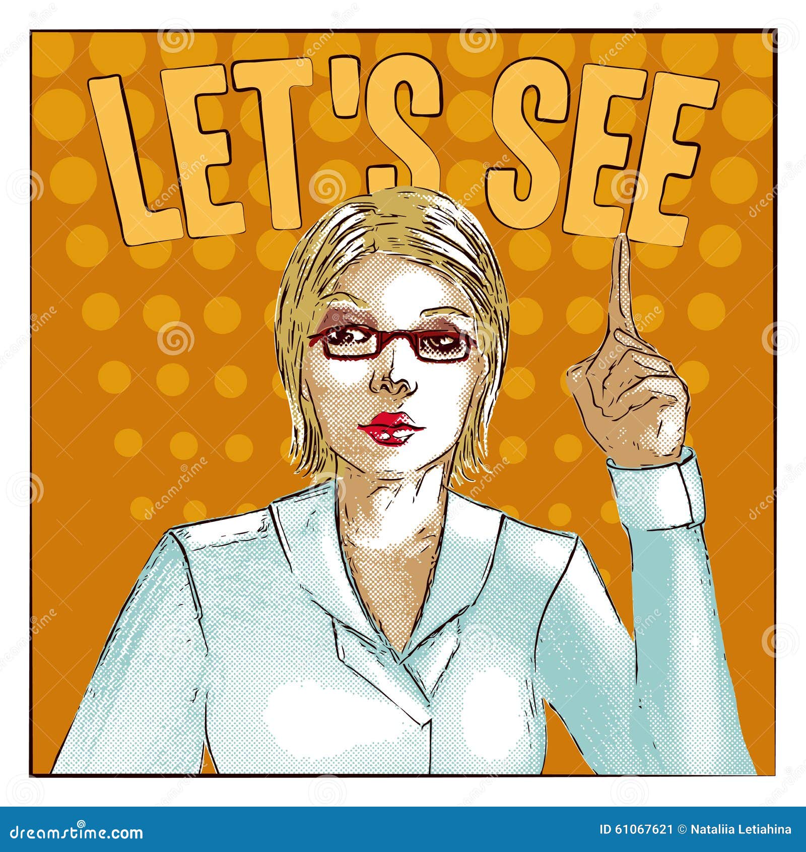 Let s see stock vector. Illustration of lips, neck, circle - 61067621