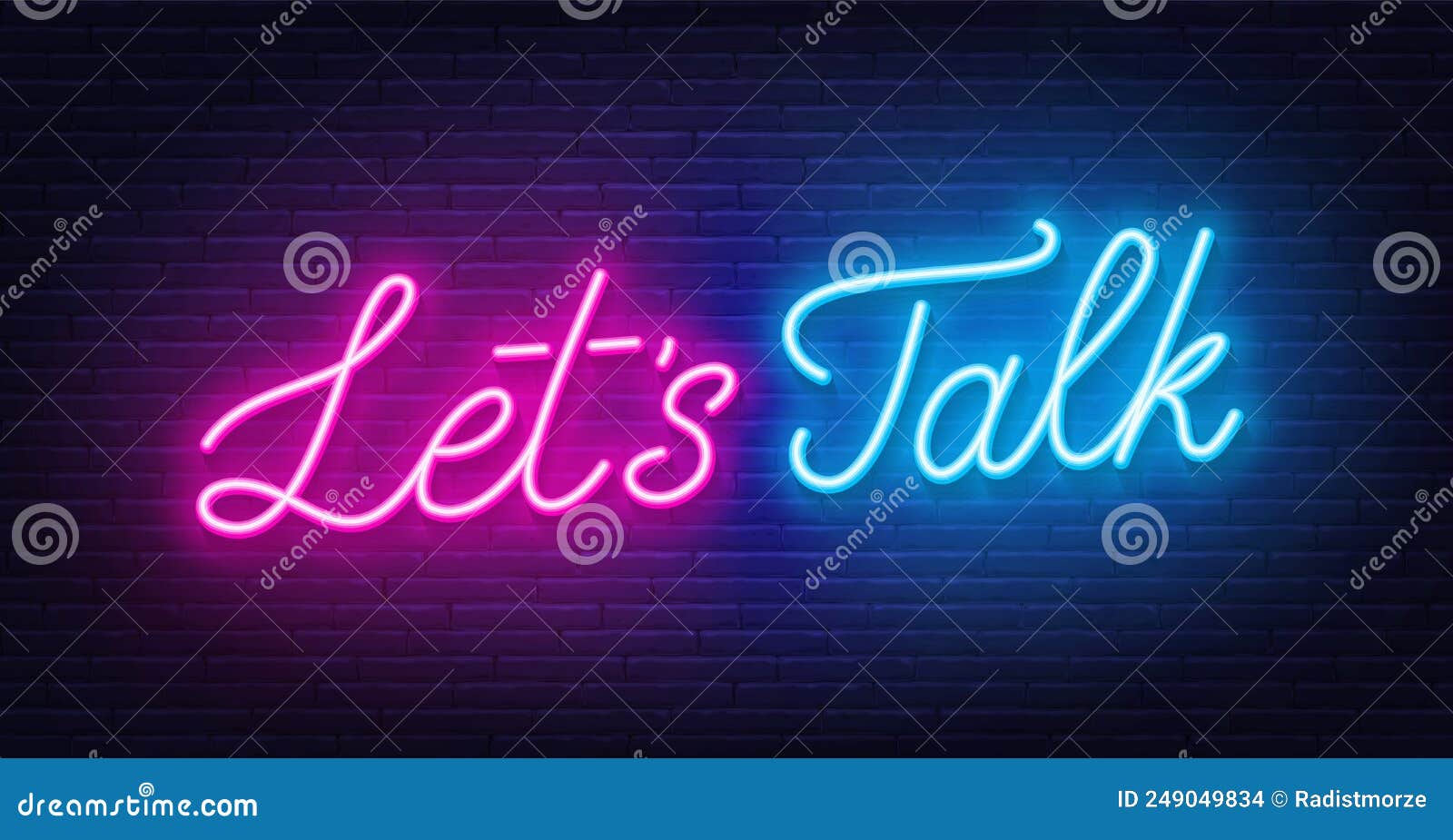 Let`s Talk Neon Signs Vector. Lets Talk Text Design Template Neon Sign ...