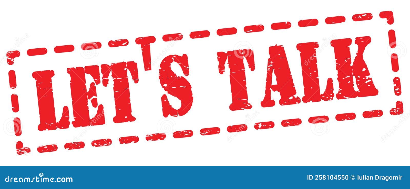 LET`S TALK Text Written on Red Stamp Sign Stock Illustration ...