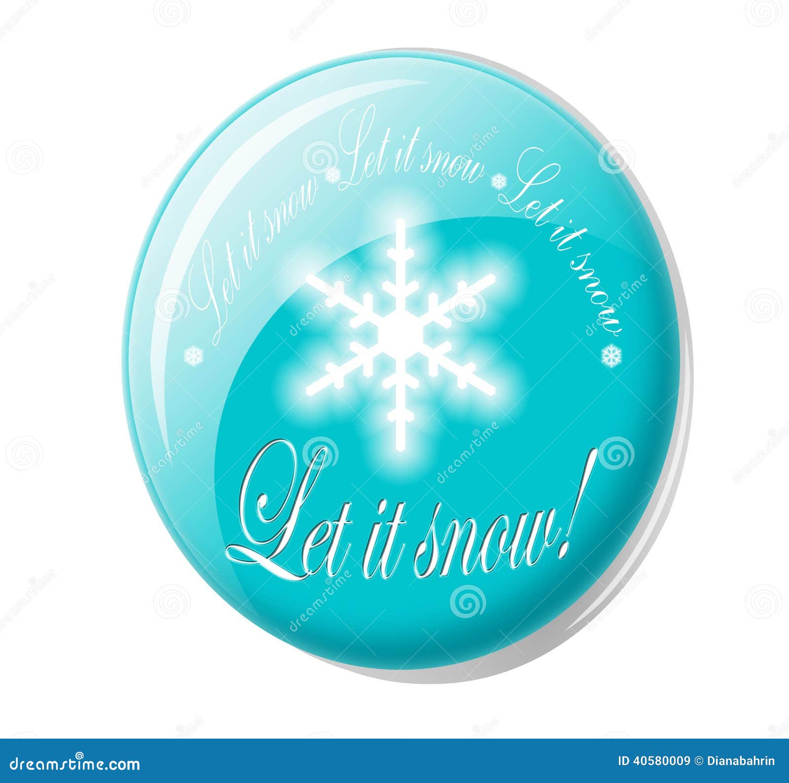 Let it snow button stock illustration. Illustration of snow - 40580009