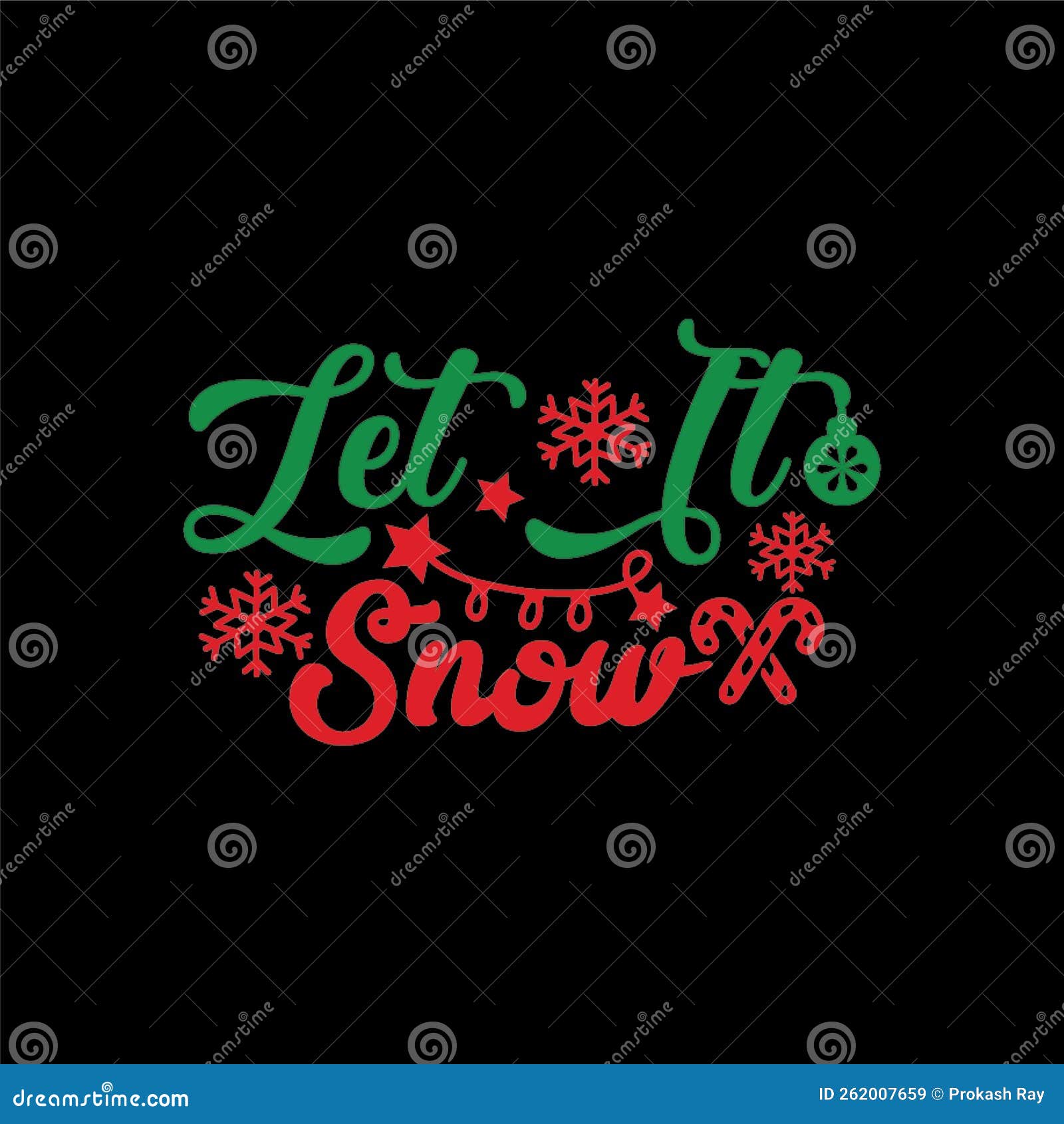 Let it Snow Effective Typography Design Stock Vector - Illustration of ...