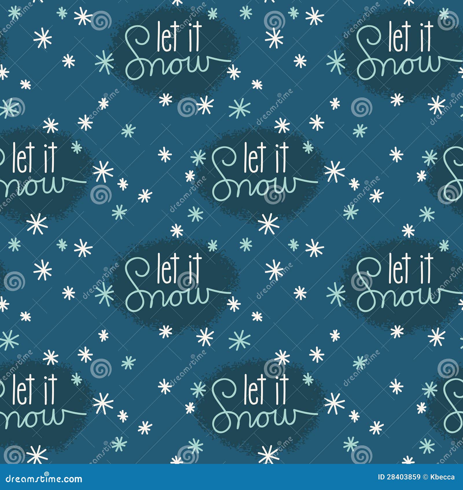 Let it Snow Snowflakes Seamless Pattern Stock Vector - Illustration of ...