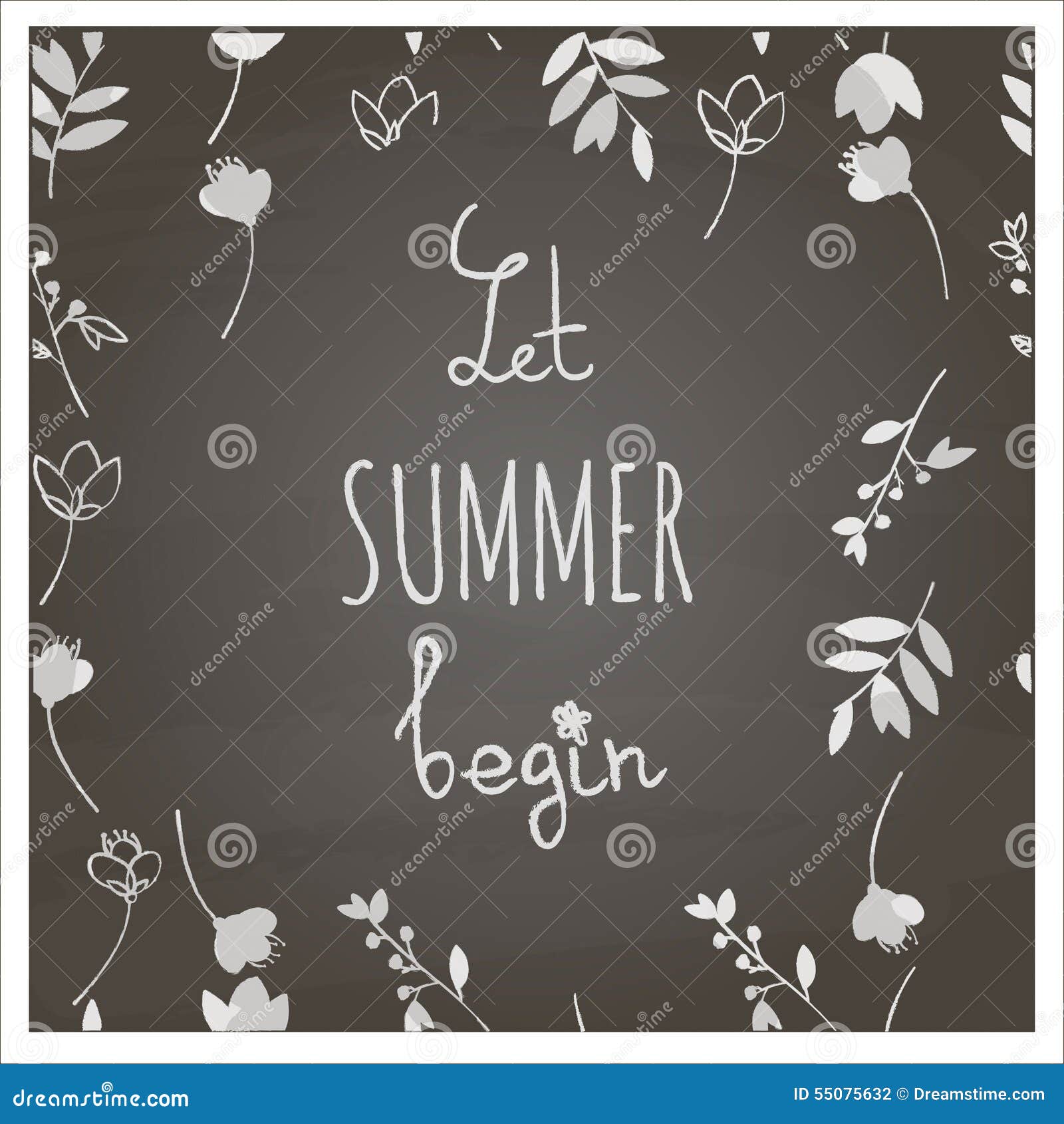 Let summer begin stock vector. Illustration of rest, call - 55075632