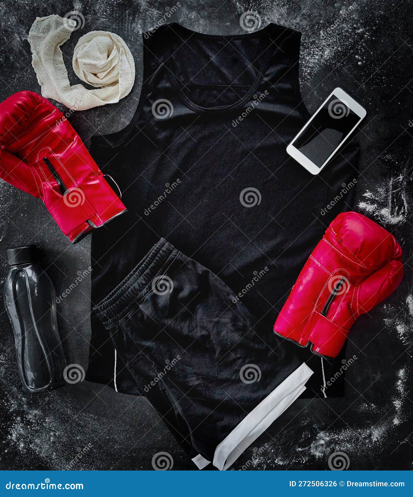 Let the Training Begin. High Angle Shot of Boxing Essentials Placed on ...