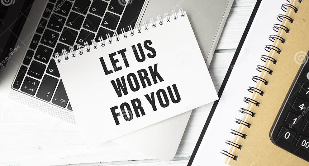 Let Us Help You Text Written Stock Image - Image of employment ...