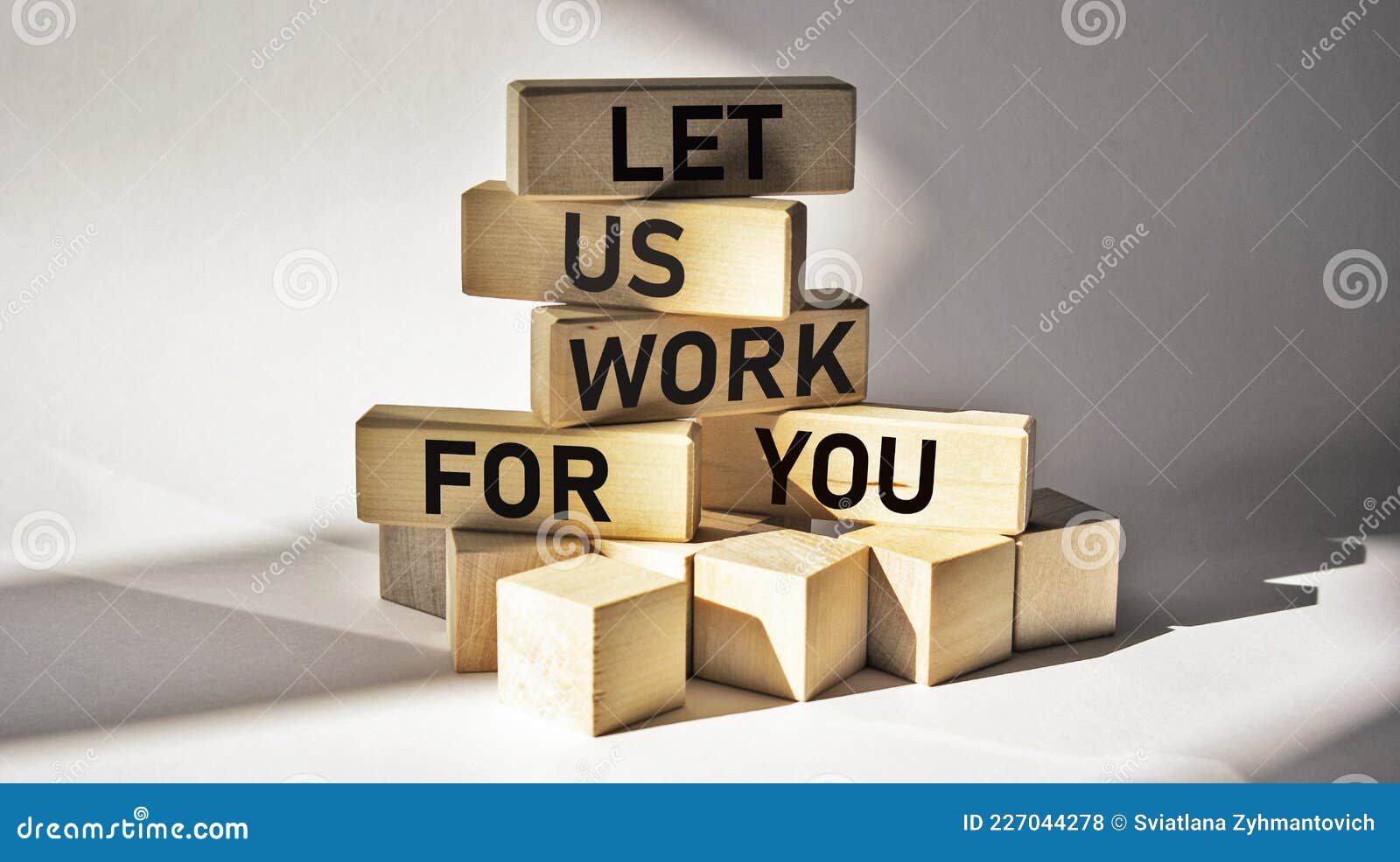 Let Us Help You Text Written on Wooden Blocks Stock Photo - Image of ...