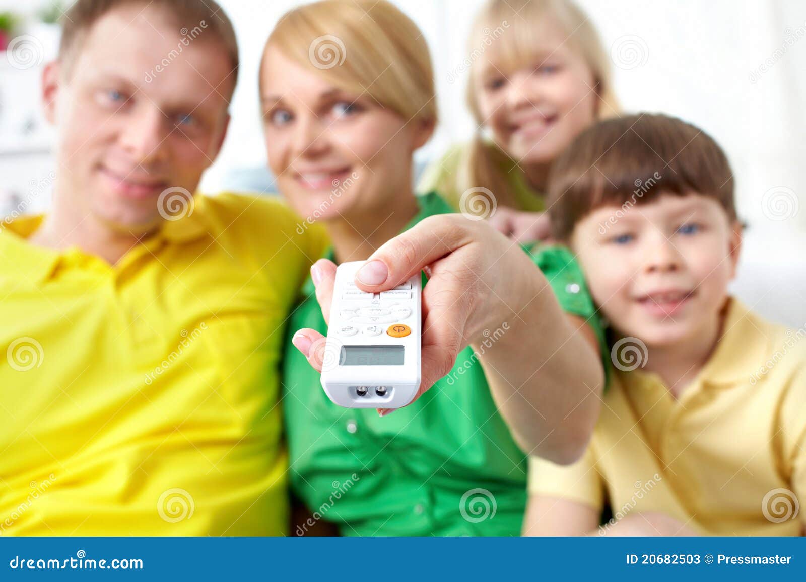 Let us watch TV stock image. Image of father, holds, male - 20682503