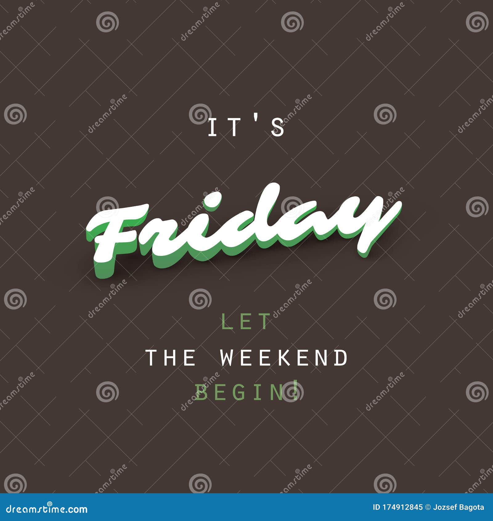 Let the Weekend Begin! Banner Design Template Stock Vector ...