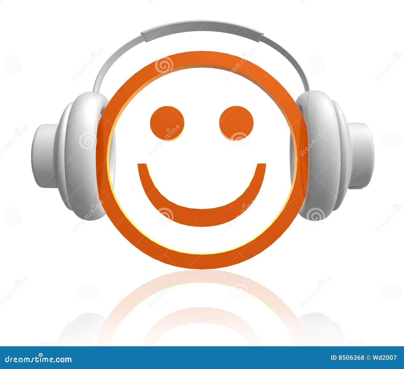 Let the World Enjoy the Music Stock Illustration - Illustration of head ...