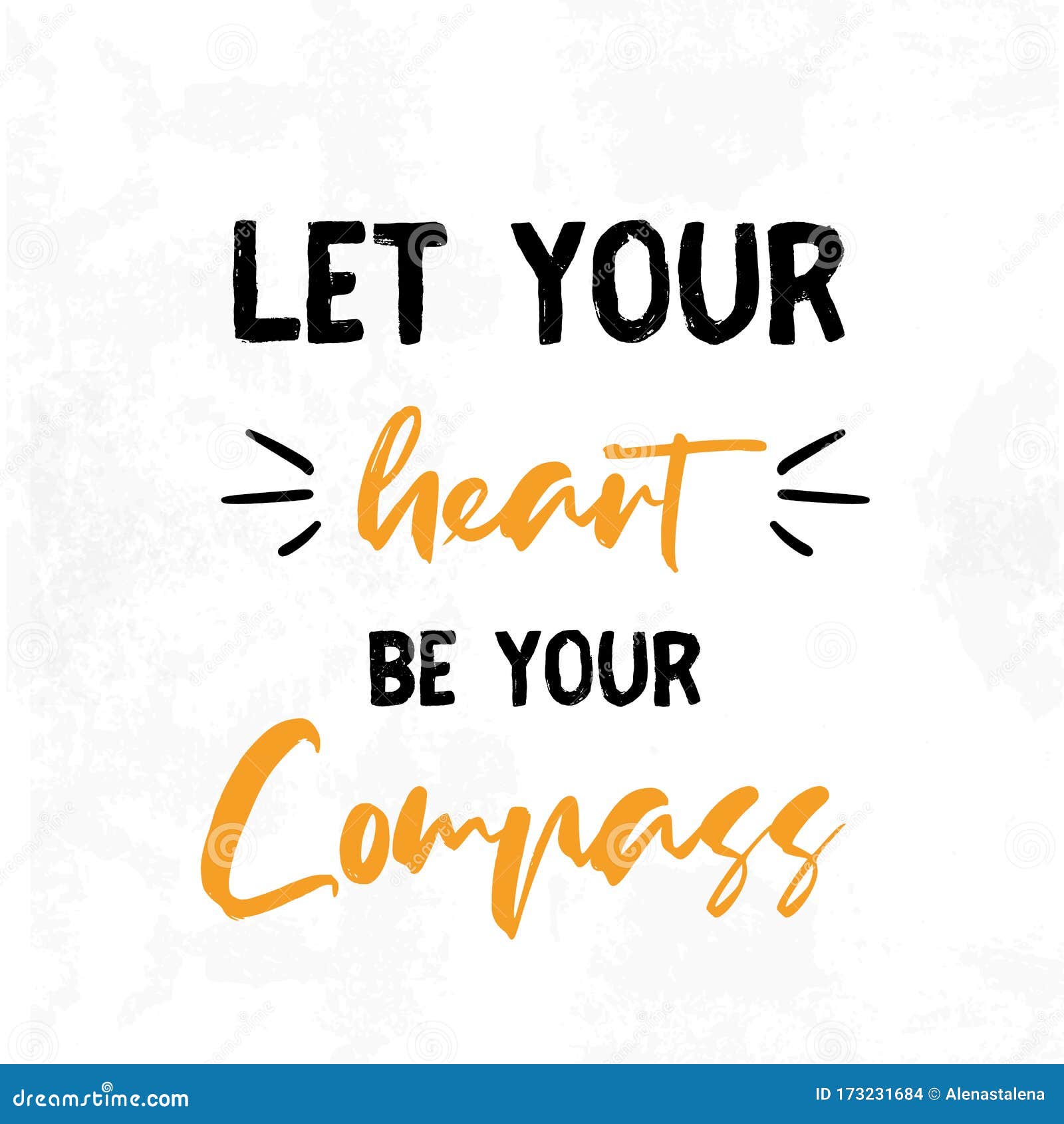 Let Your Heart Be Your Compass Vector Typography Design Success Concept Nursery Print Concept
