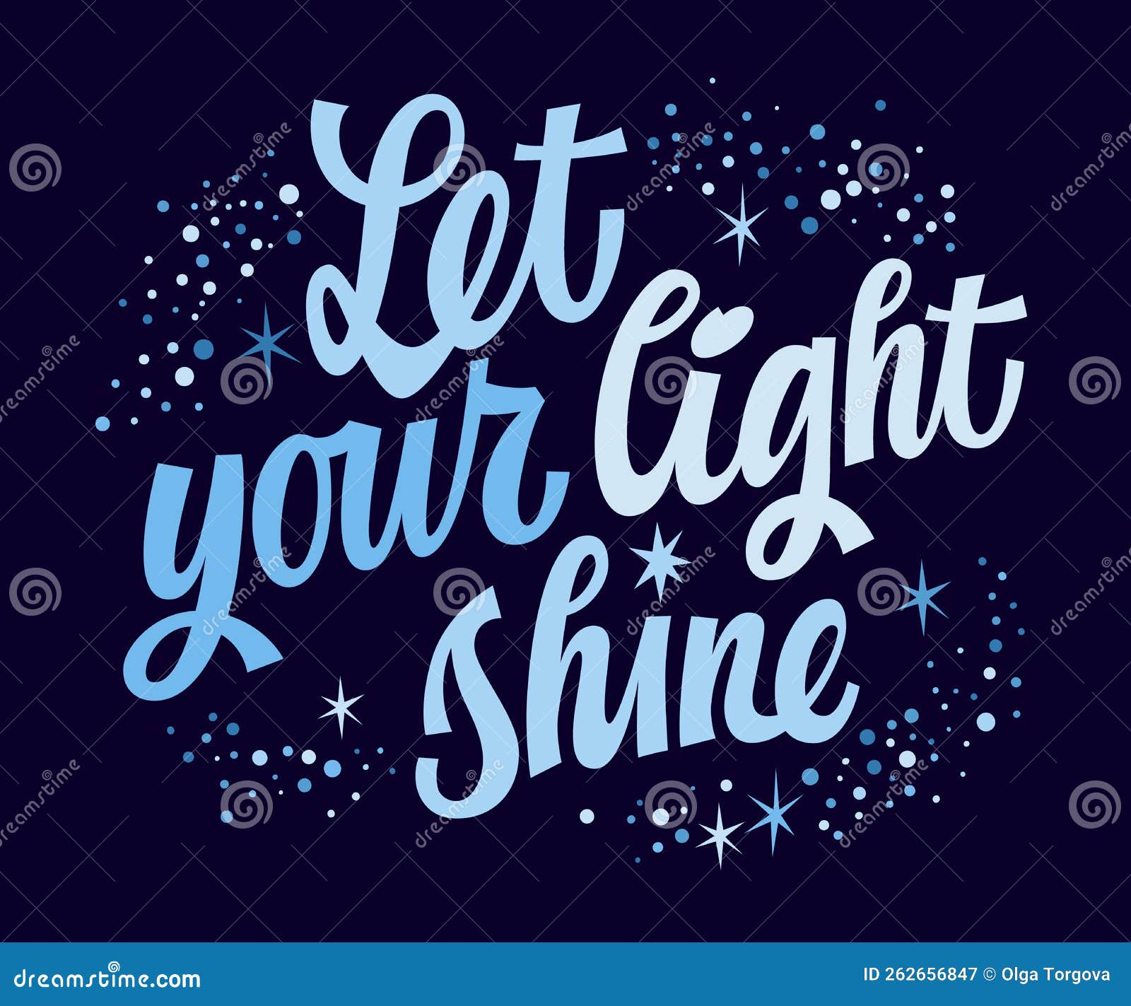 Let Your Light Sine, Trendy Modern Script Motivation Lettering ...