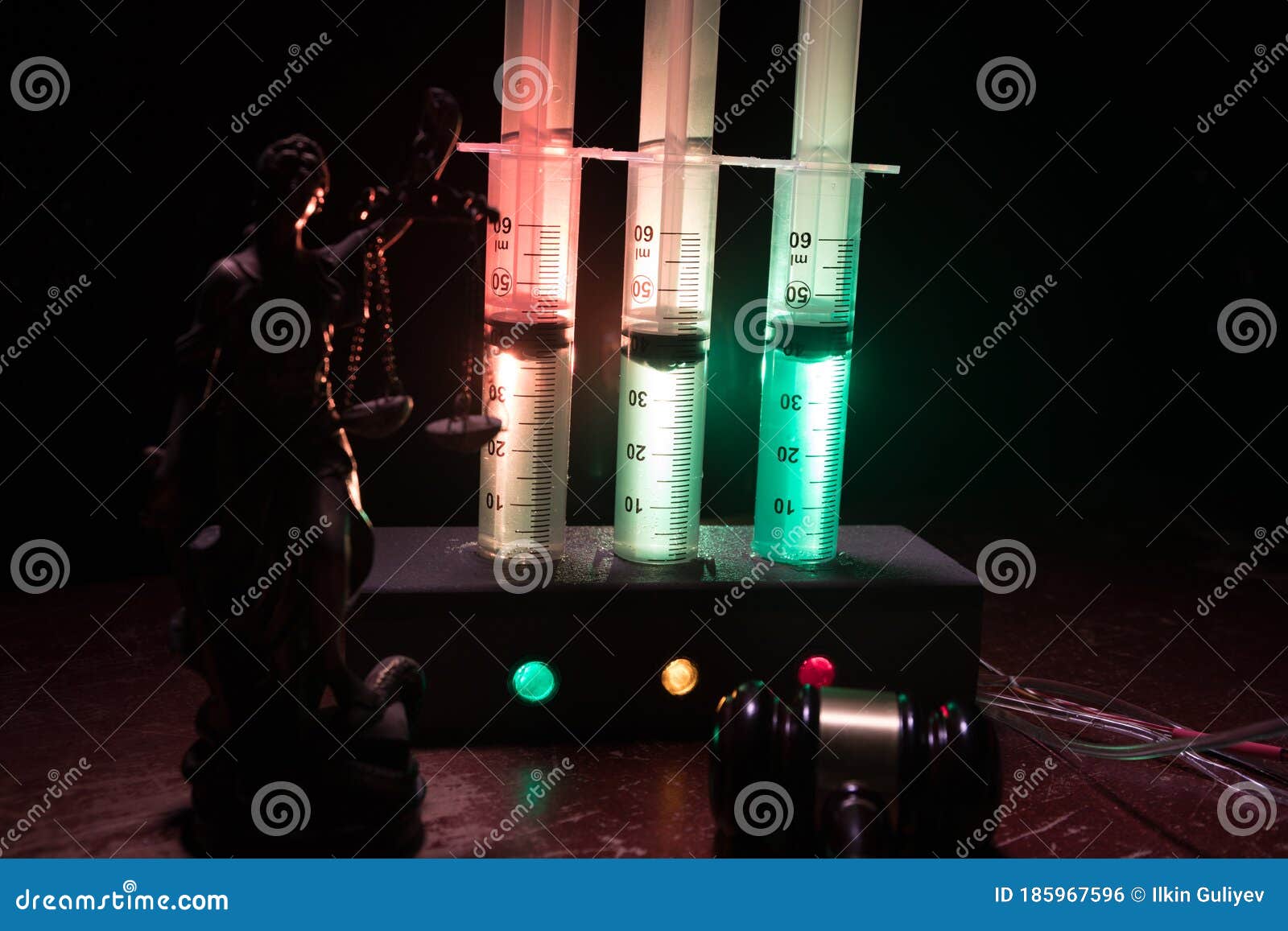 Prisoner Handcuffed To Death by Lethal Injection, Vial with Sodium ...