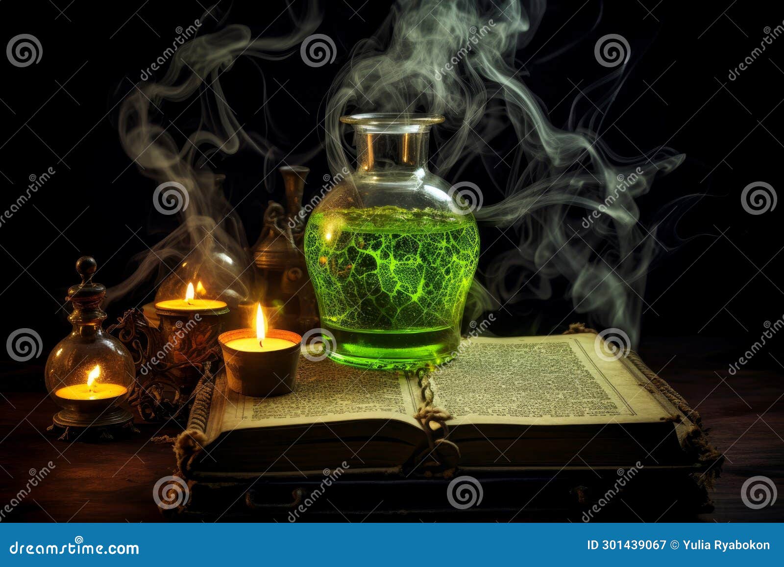 Lethal Magic Book Poison. Generate Ai Stock Illustration - Illustration ...