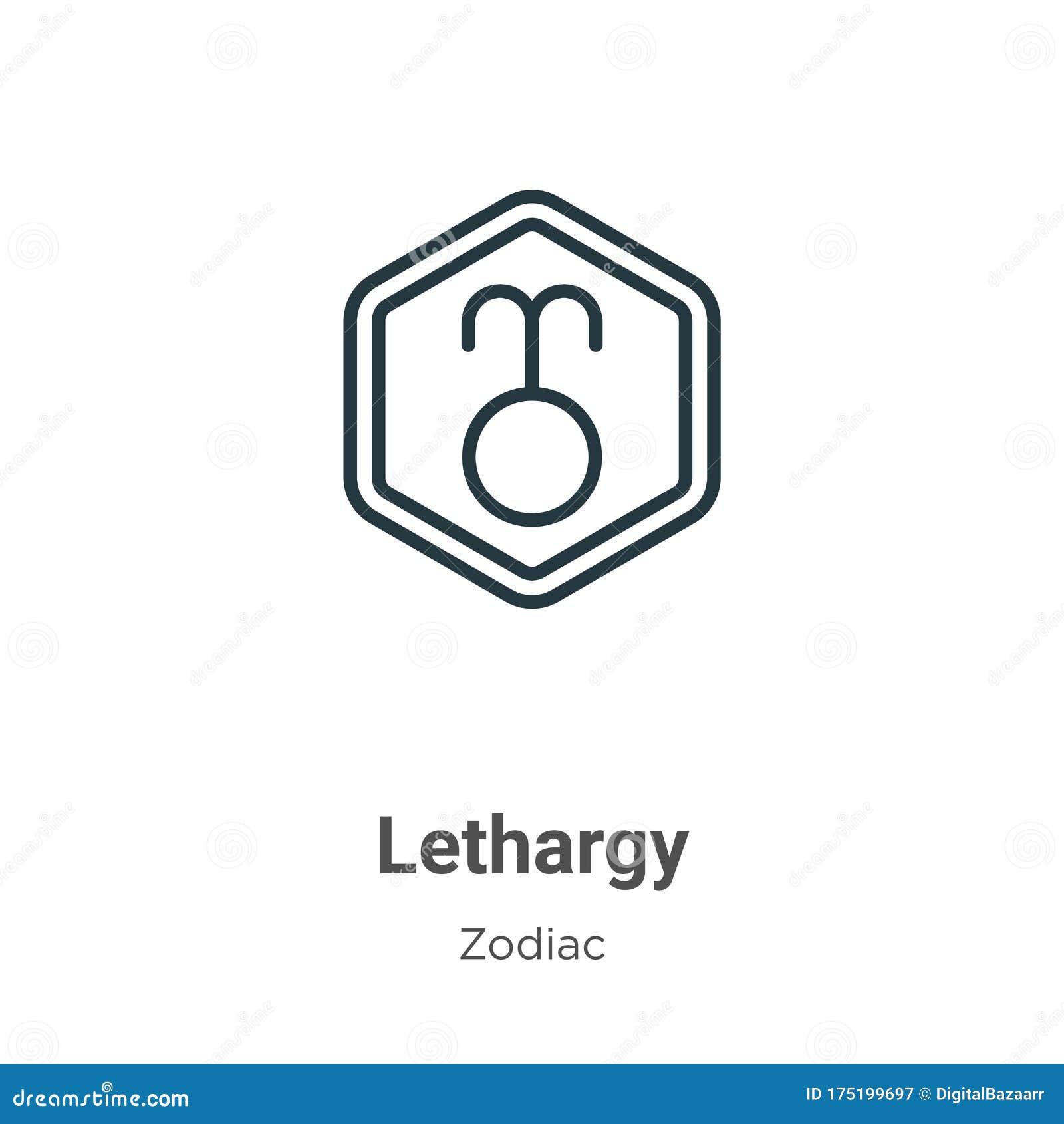 Lethargy Isolated Icon. Simple Element Illustration From Zodiac Concept ...