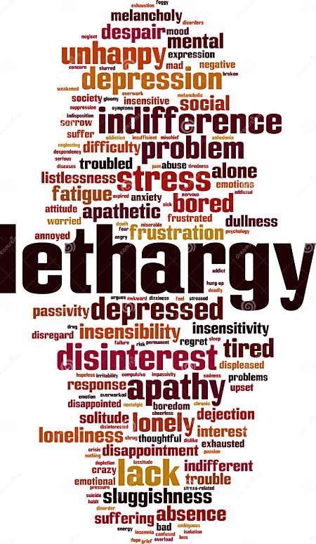 Lethargy word cloud stock vector. Illustration of apathy - 161814890