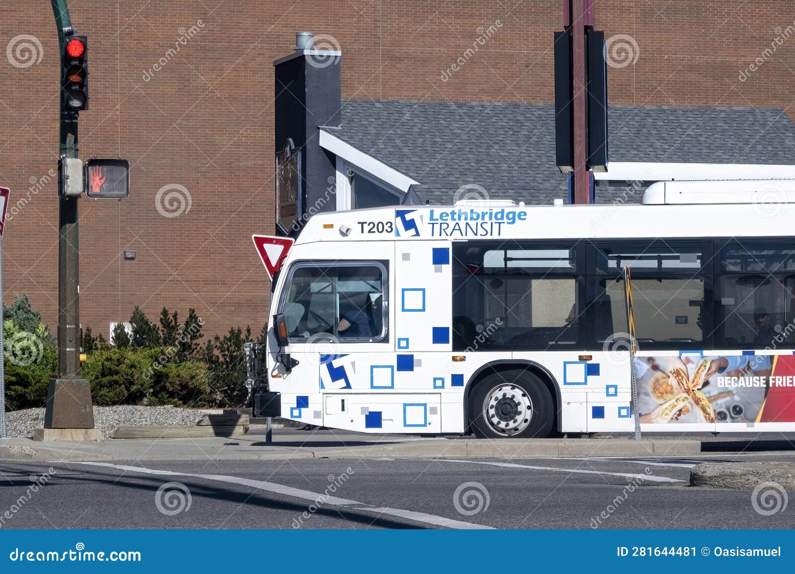 A Front View of a Lethbridge Transit Bus Editorial Photo - Image of ...