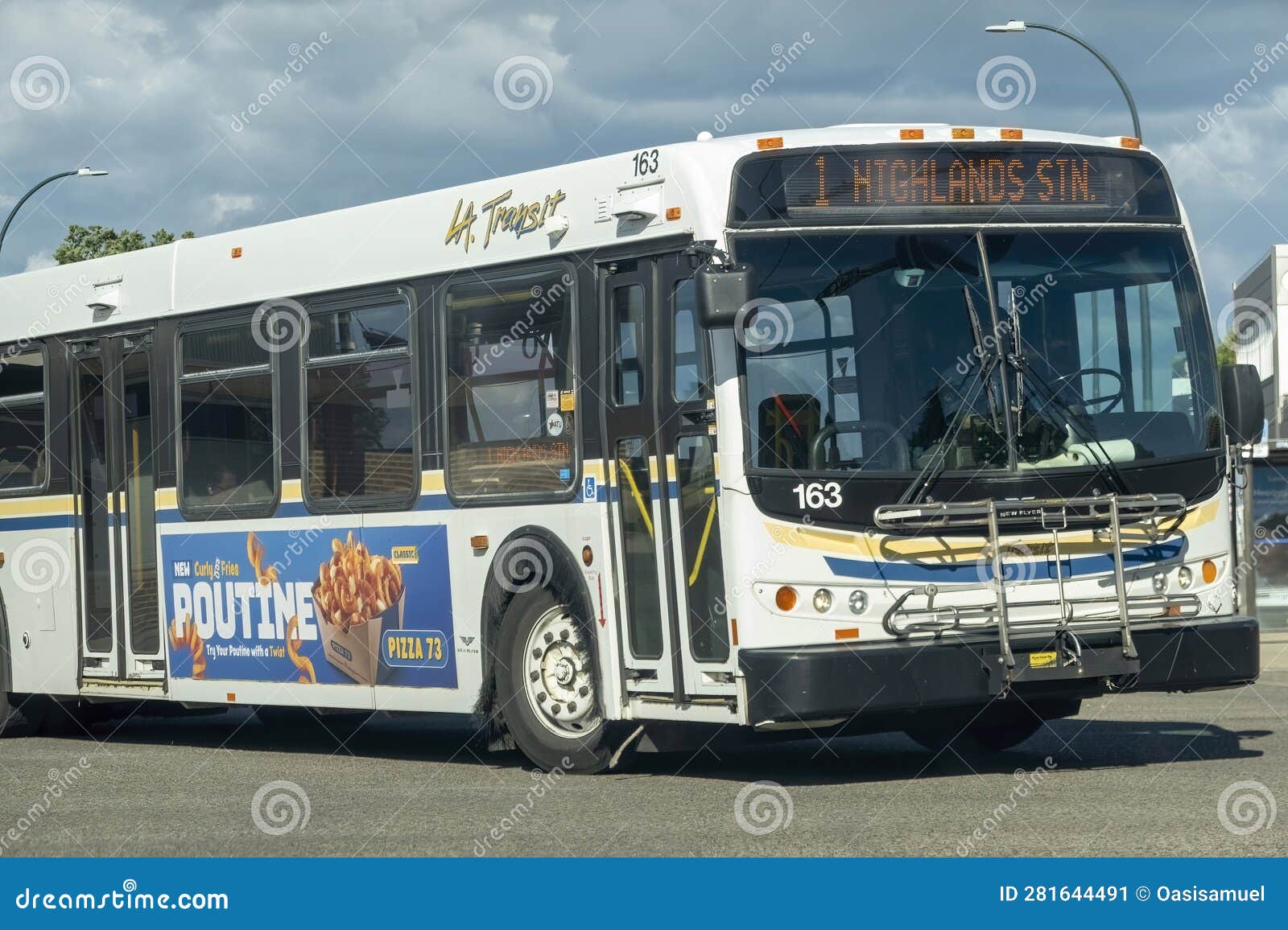 A Front View of a Lethbridge Transit Bus Editorial Photo - Image of ...
