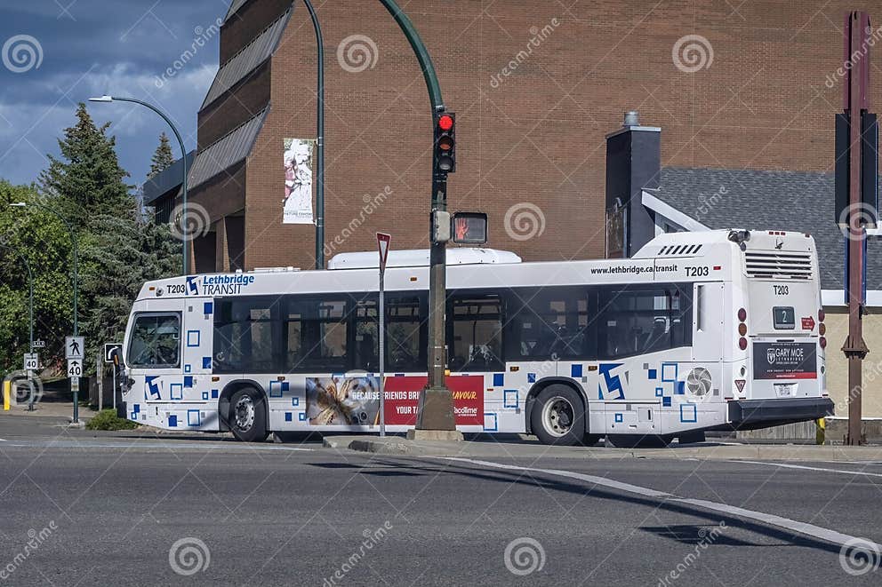 A Full View Lethbridge Transit Bus Editorial Stock Photo - Image of ...