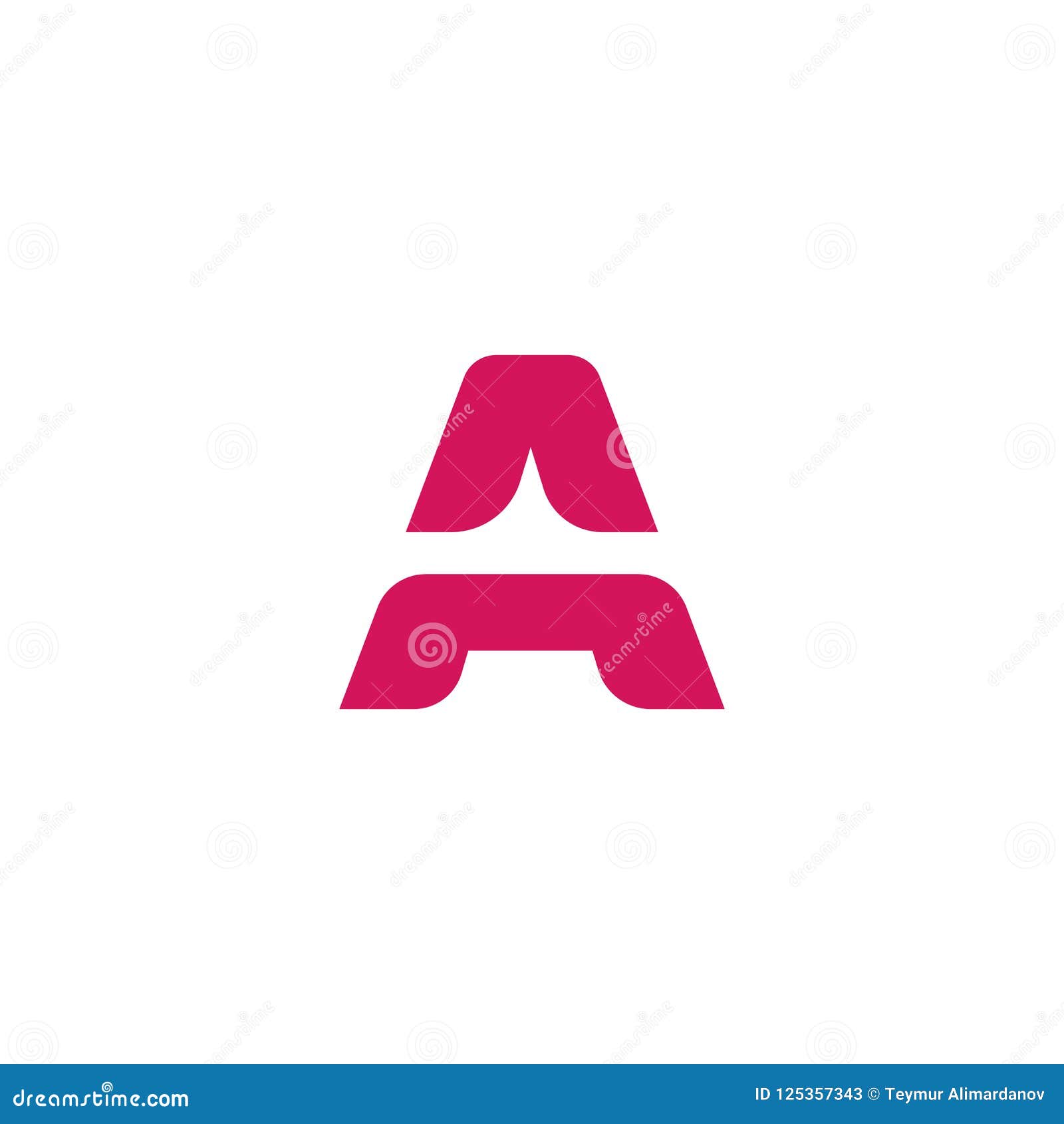 Letra Abstrata Um Molde Do Vetor Do Projeto Do Logotipo Ilustração ...