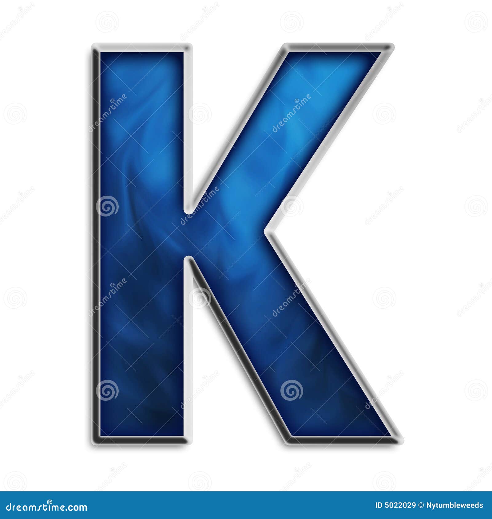 Letra Aislada K En Azul Tribal Stock de ilustración - Ilustración de ...