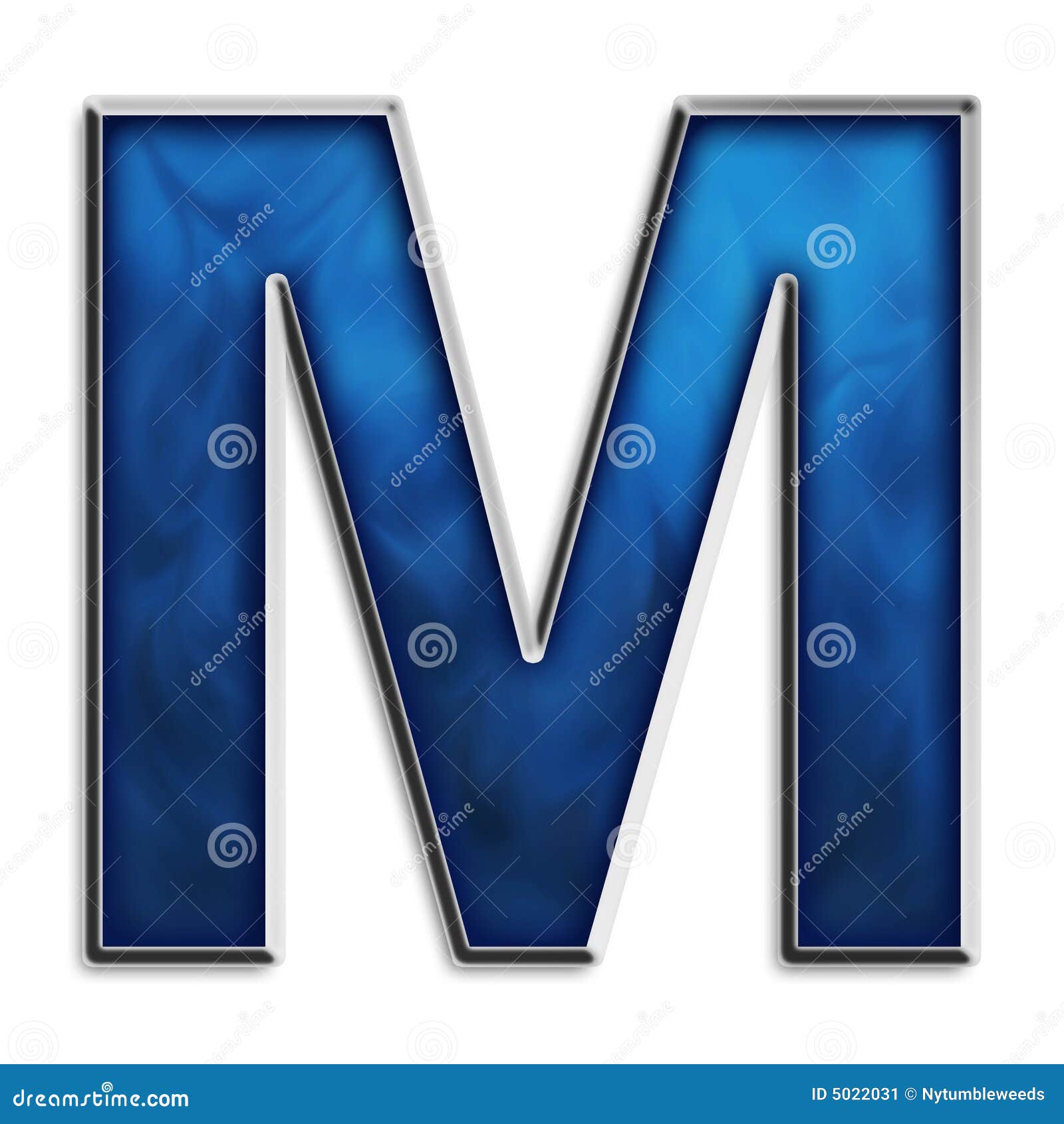 Letra Aislada M En Azul Tribal Stock de ilustración - Ilustración de ...