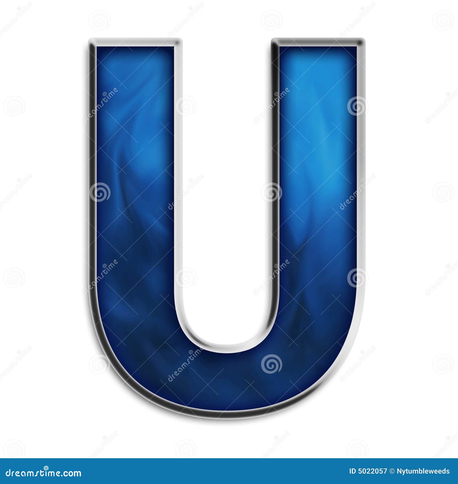 Letra Aislada U En Azul Tribal Stock de ilustración - Ilustración de ...