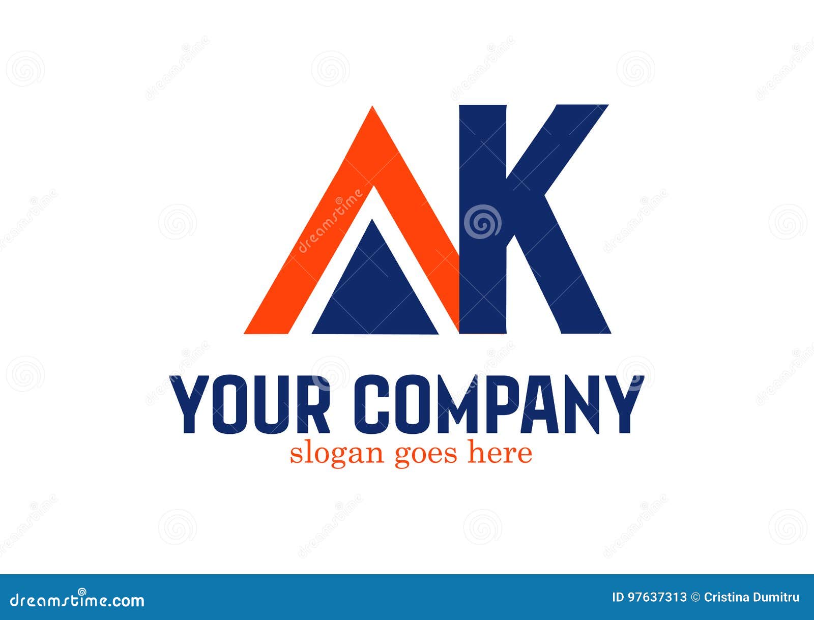 Letra AK Logo Design Vetora Ilustração do Vetor - Ilustração de branco ...