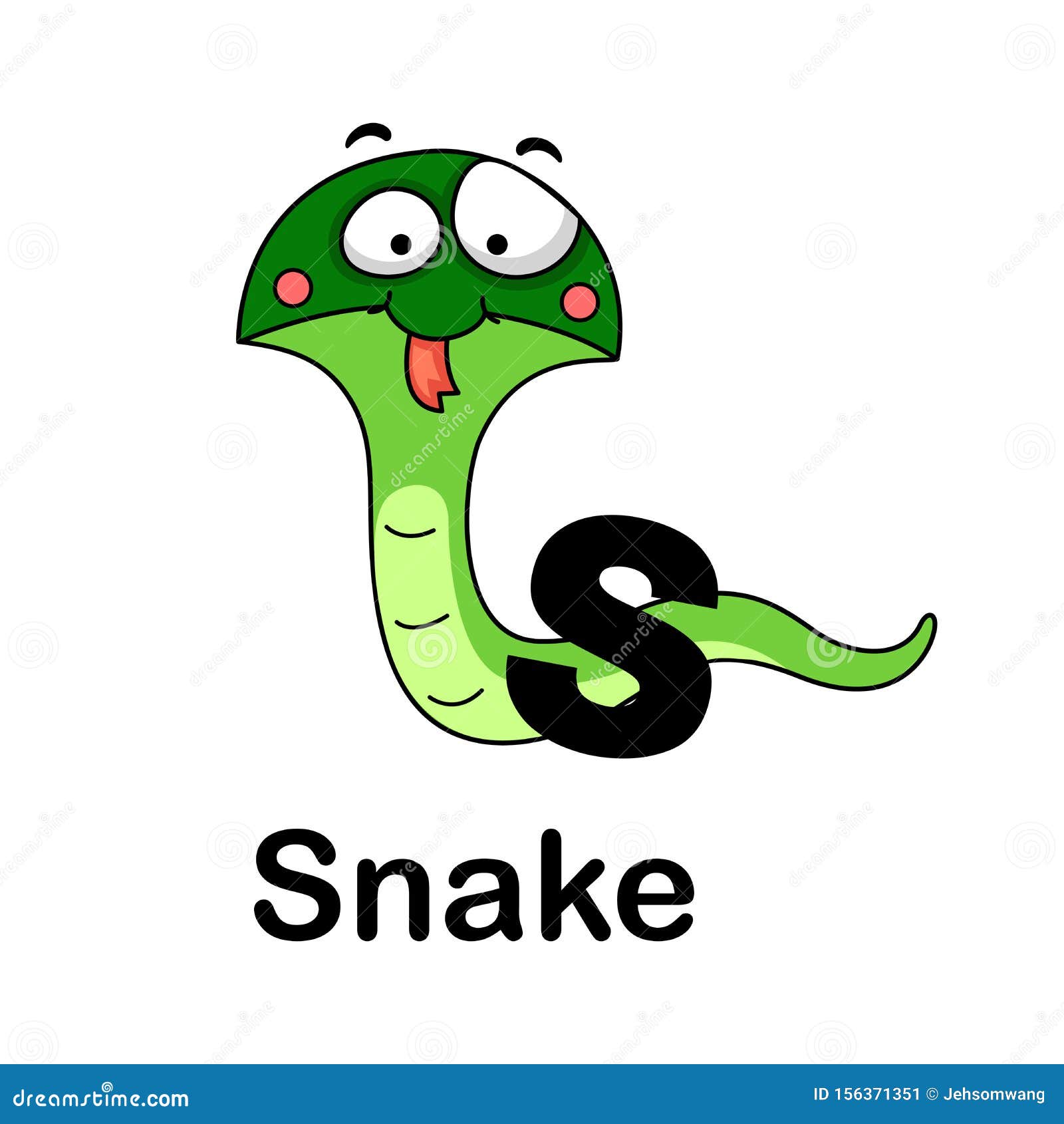 Letra alfabeta s-serpiente ilustración del vector. Ilustración de ...