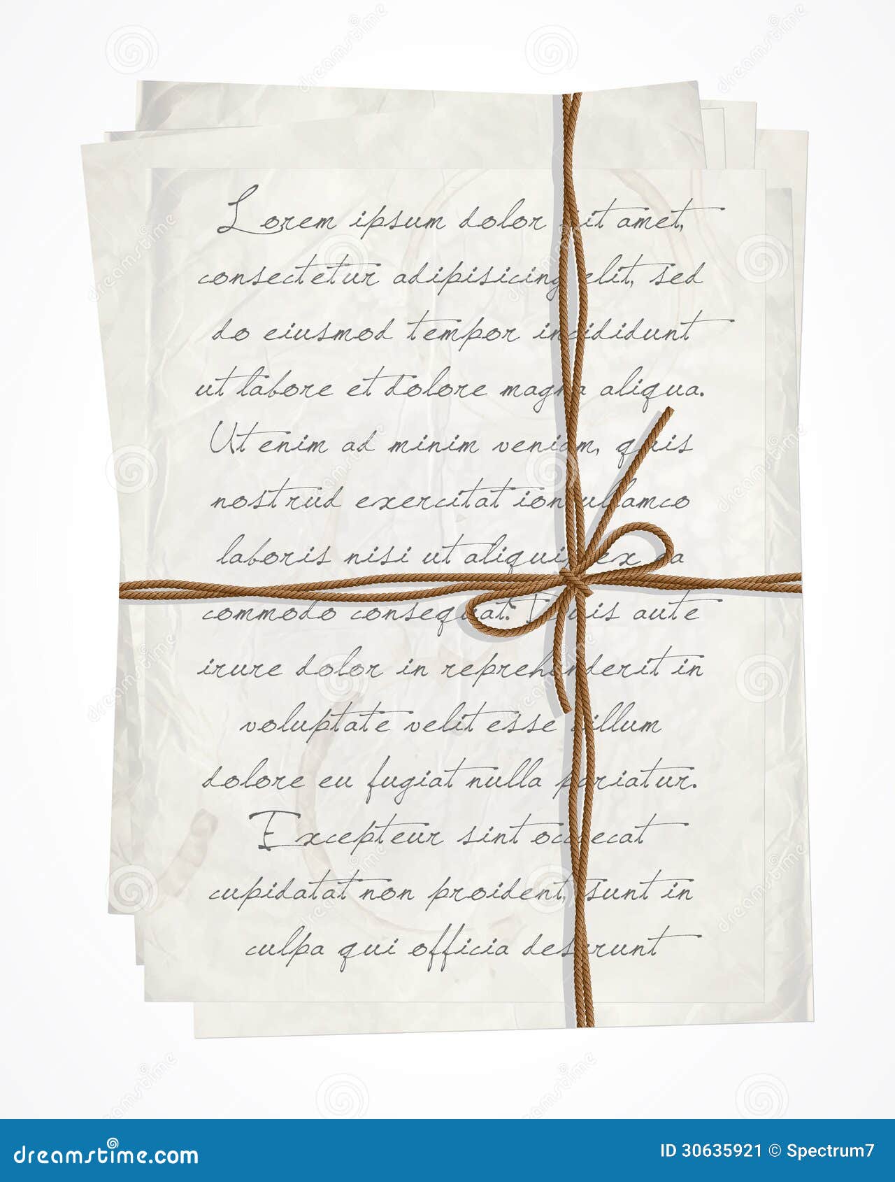 Letra Amarrada Vintage Com Texto Da Caligrafia Ilustração do Vetor ...