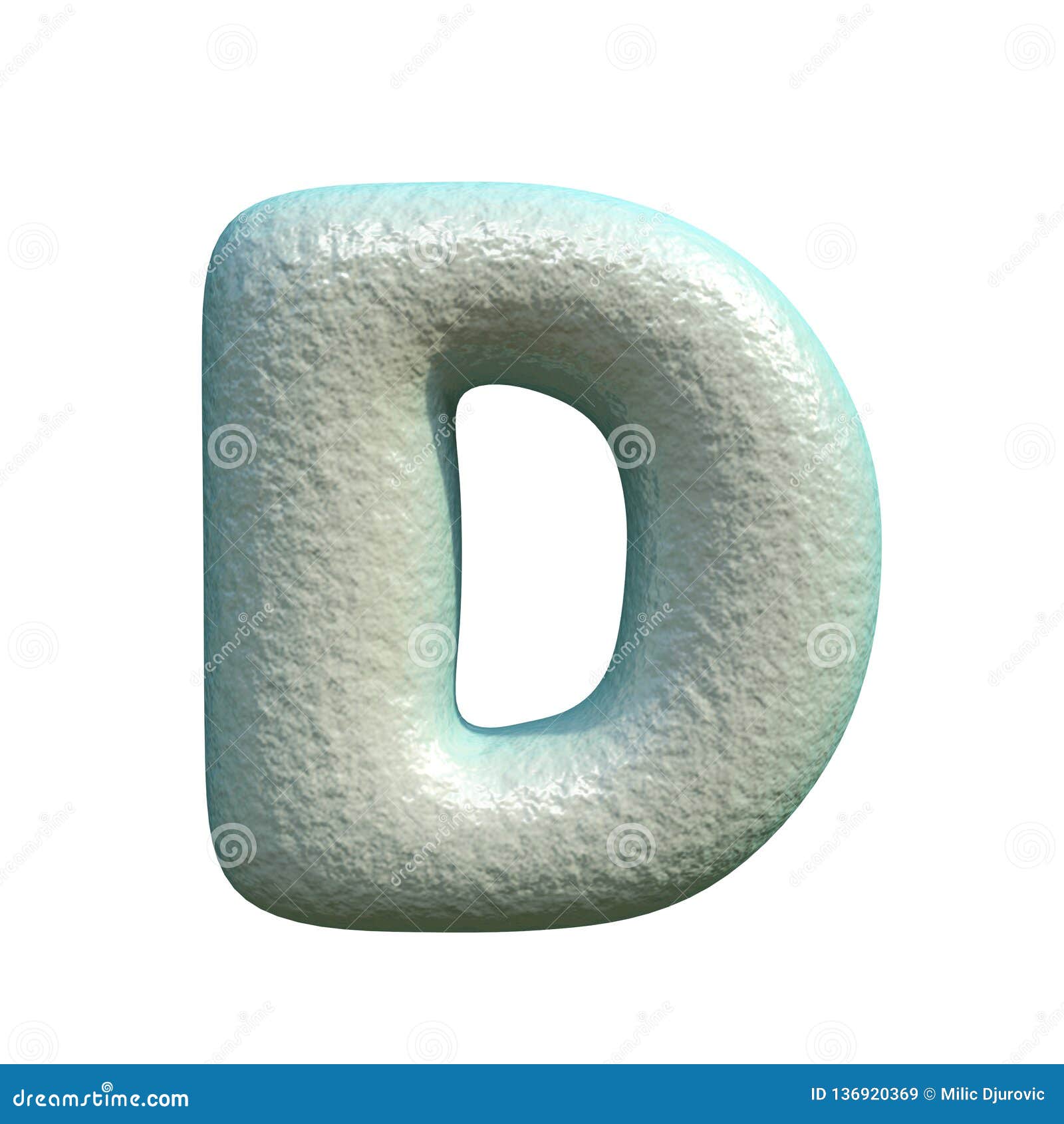 Letra Azul D 3D Da Fonte Da Argila Do Cinza Ilustração Stock ...