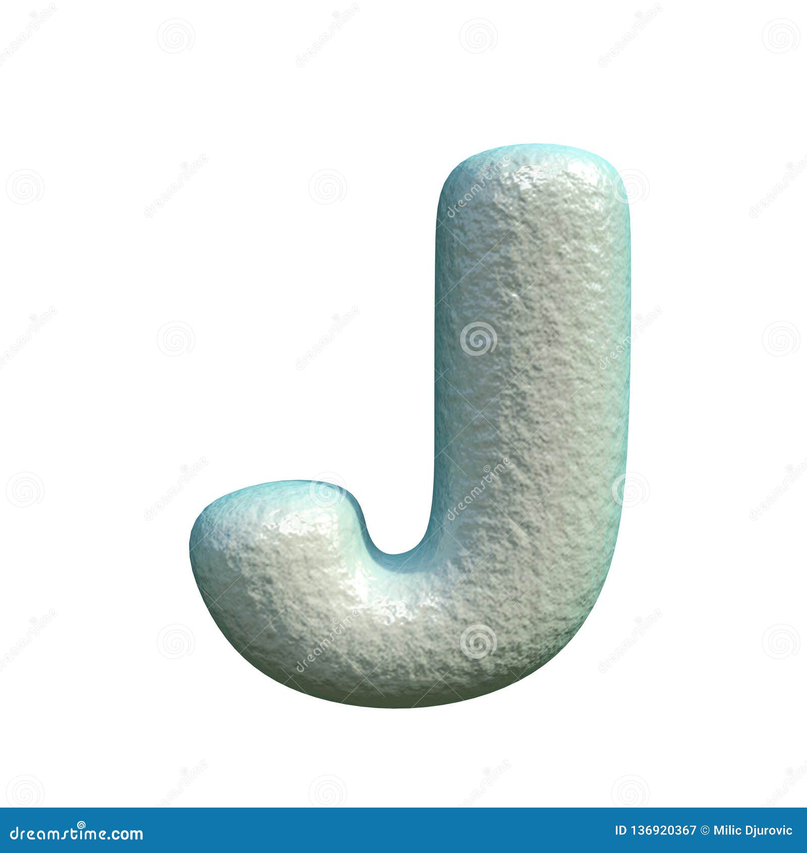 Letra Azul J 3D Da Fonte Da Argila Do Cinza Ilustração Stock ...