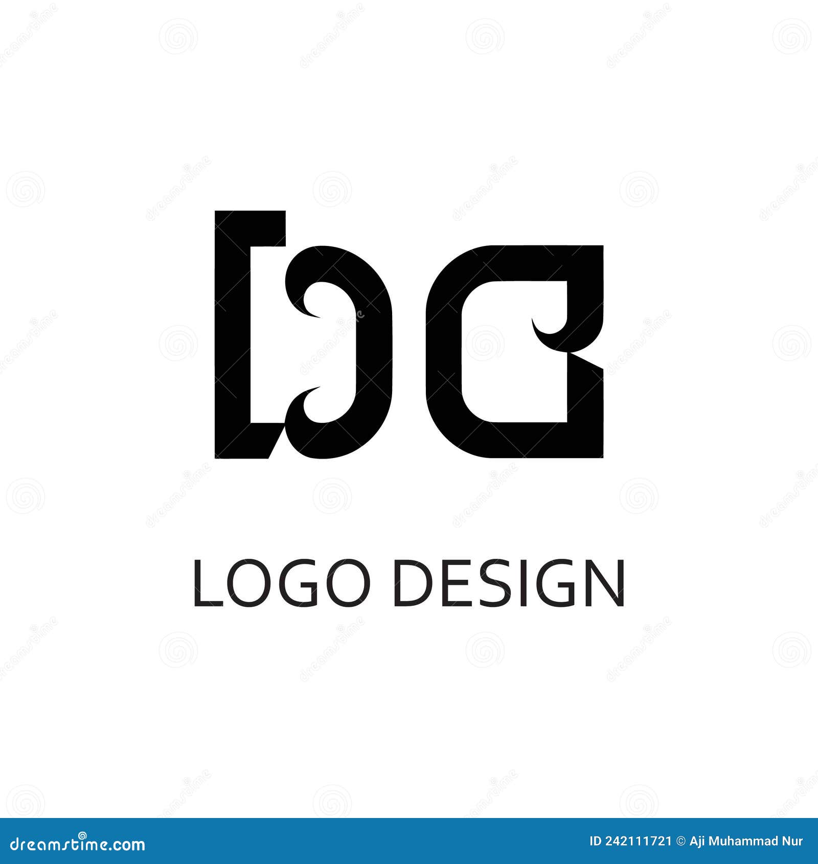 Letra Bc Para Designs De Logotipo Simples Ilustração do Vetor ...